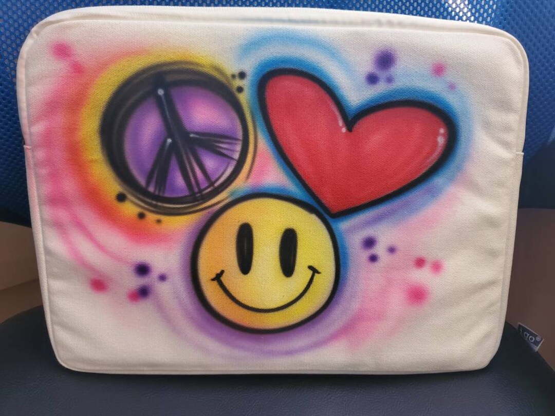 Custom Airbrushed Laptop Sleeve: Graffiti Style, Personalized Cotton ...
