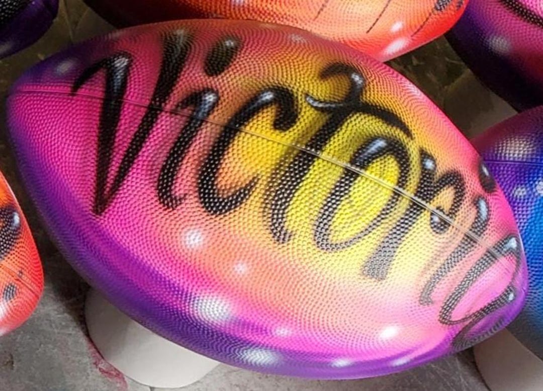 Airbrushed Football Gift: Personalized Script Font Trophy - Etsy