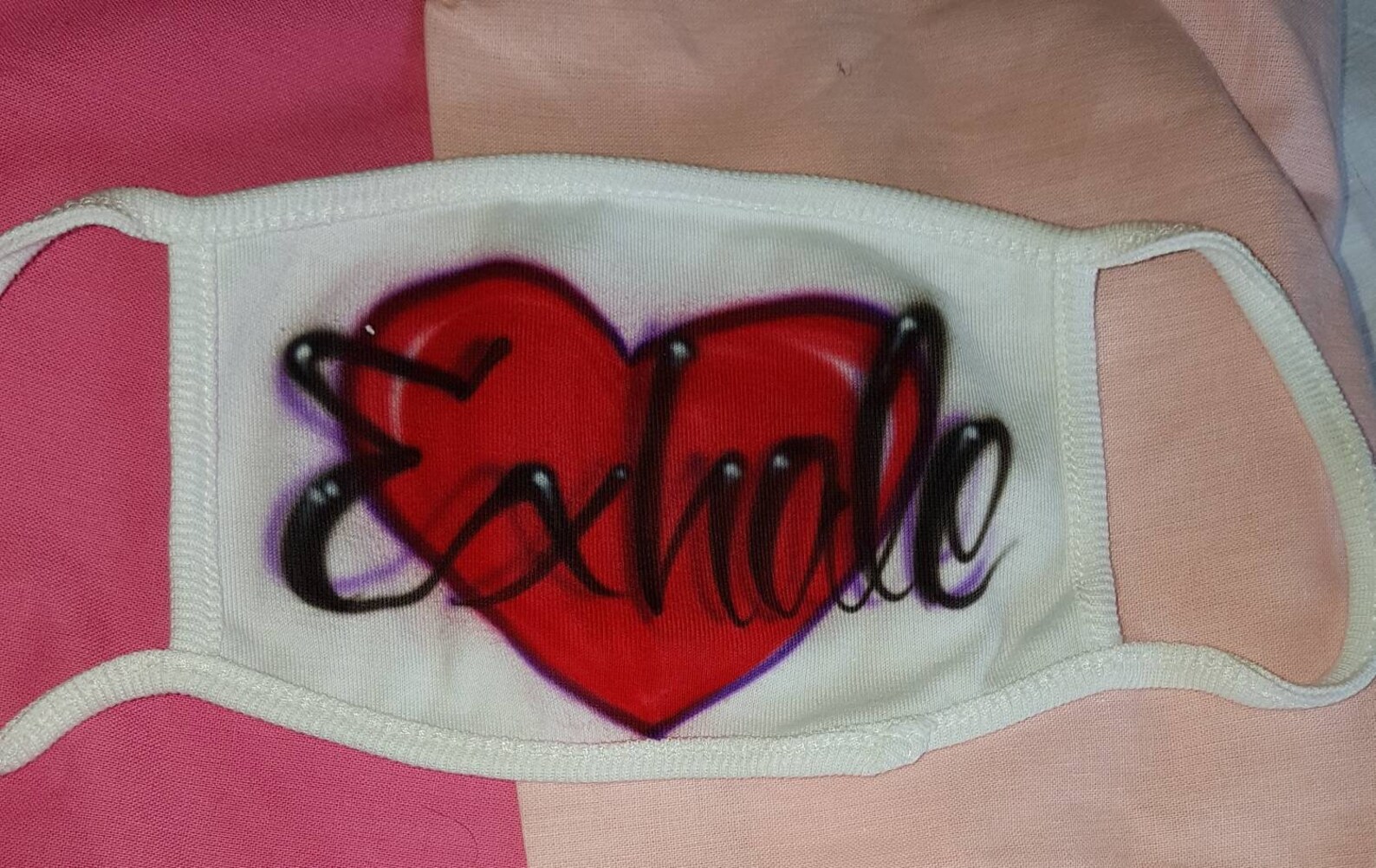 Heart Face Mask Exhale Face Mask Cotton Face Mask Washable - Etsy