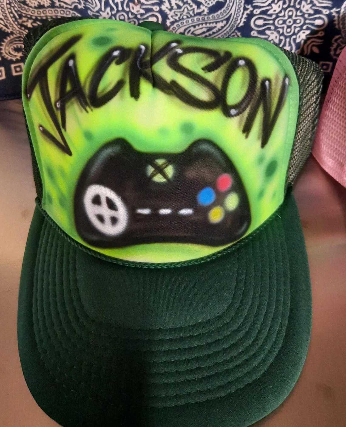 Airbrush Hat, Video Game Controller Personalized With Name - Etsy