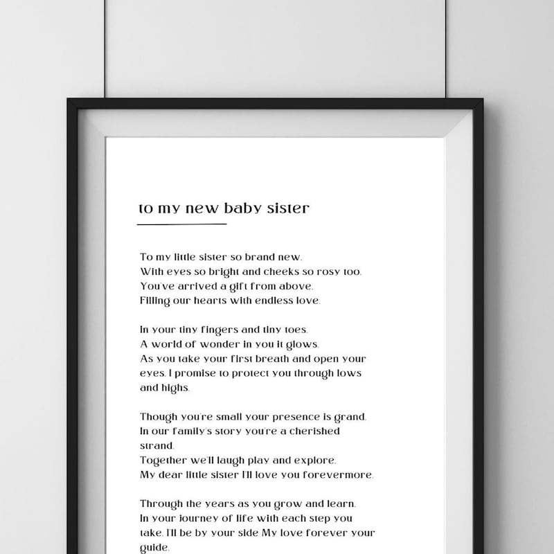 Sister Poem - Etsy