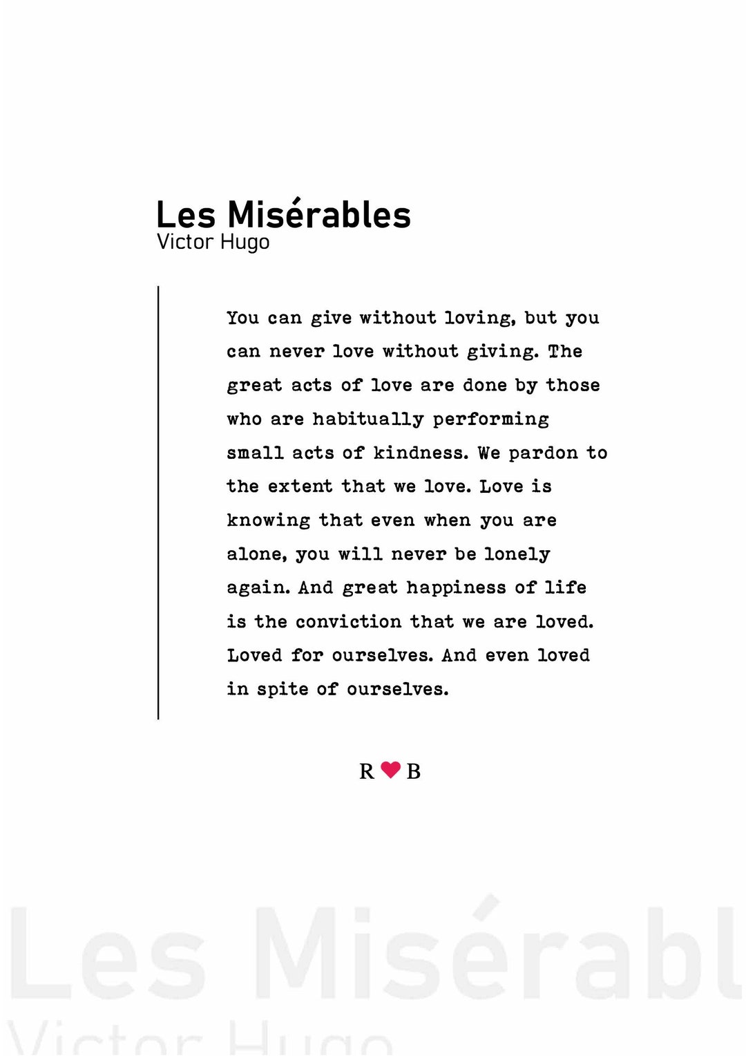 Les Miserables Victor Hugo downloadable Poem - Etsy