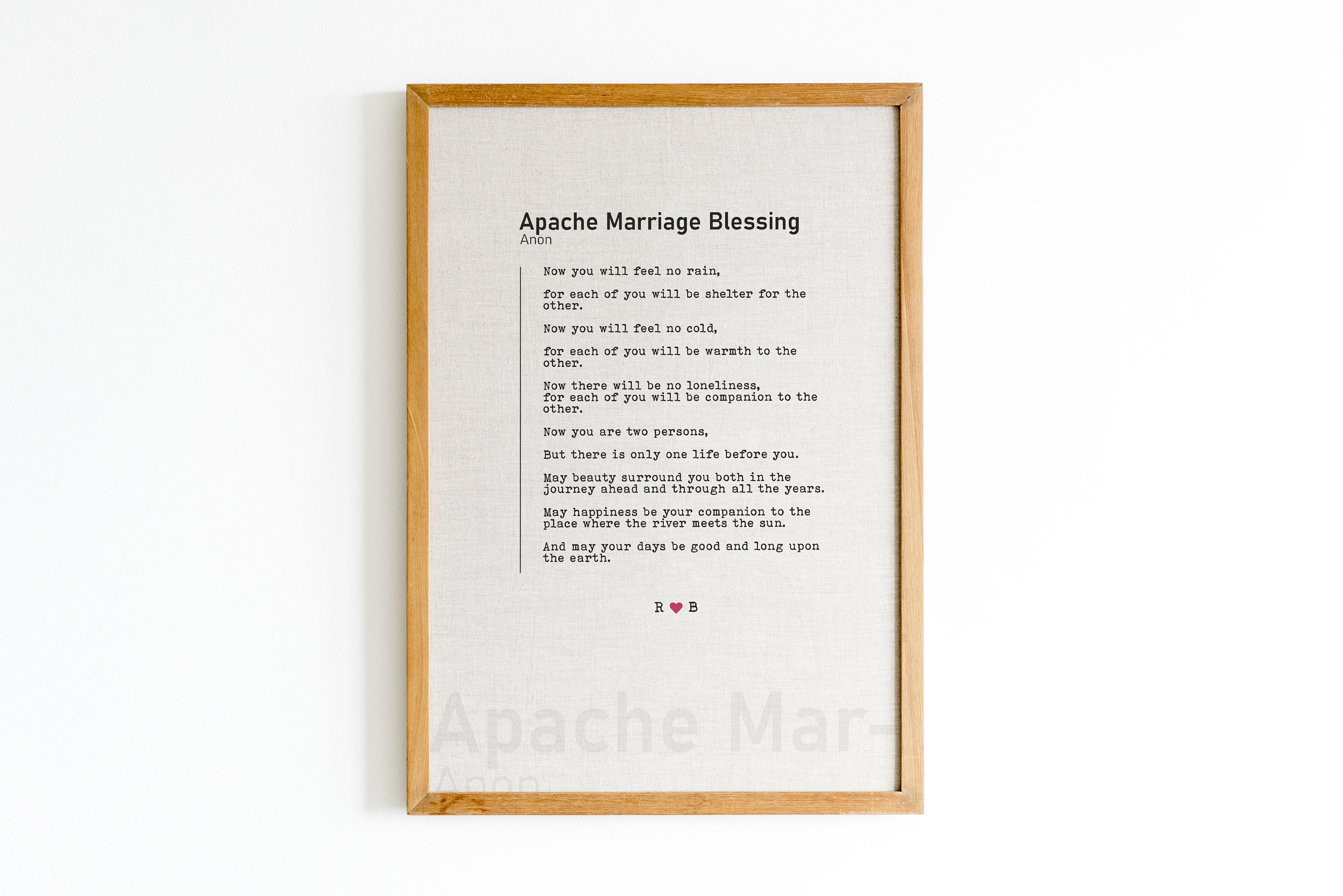 Apache Marriage Blessing - Anon - Etsy