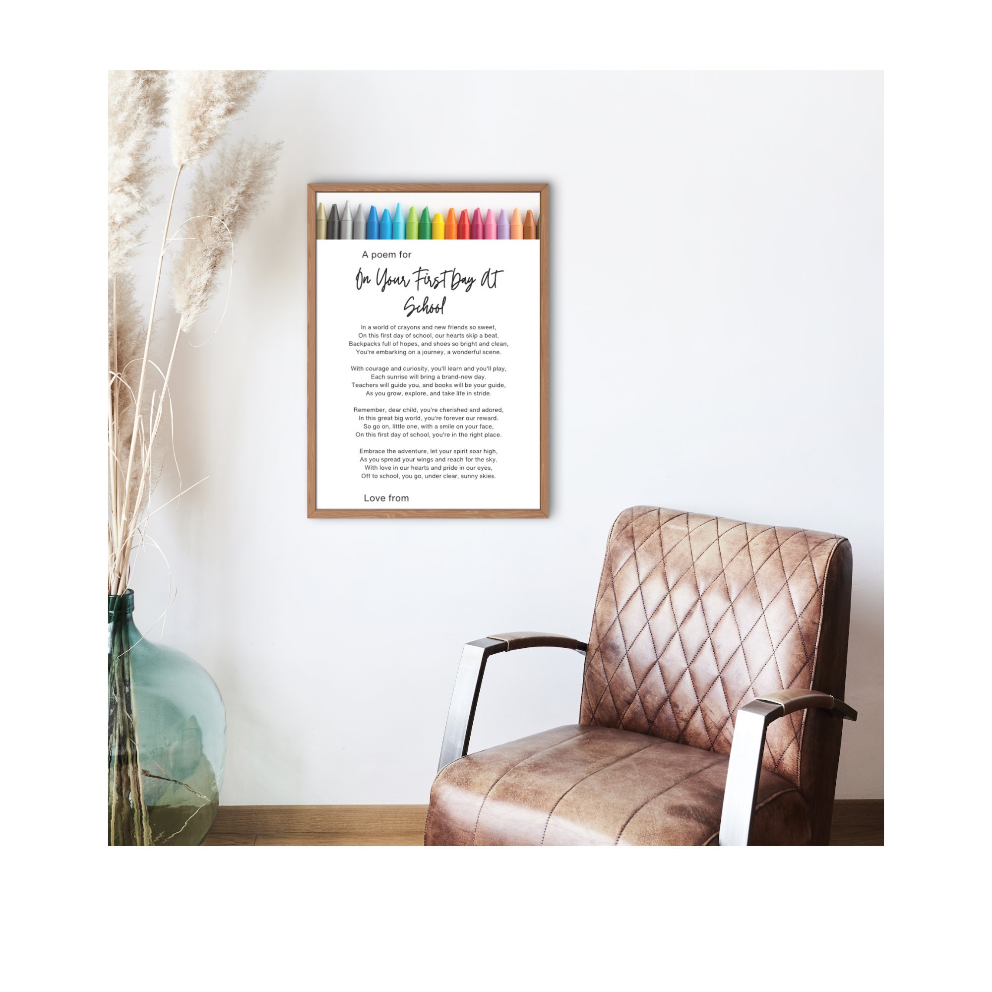 Personalized First Day at School Poem - Instant Downloadable Poem - Etsy