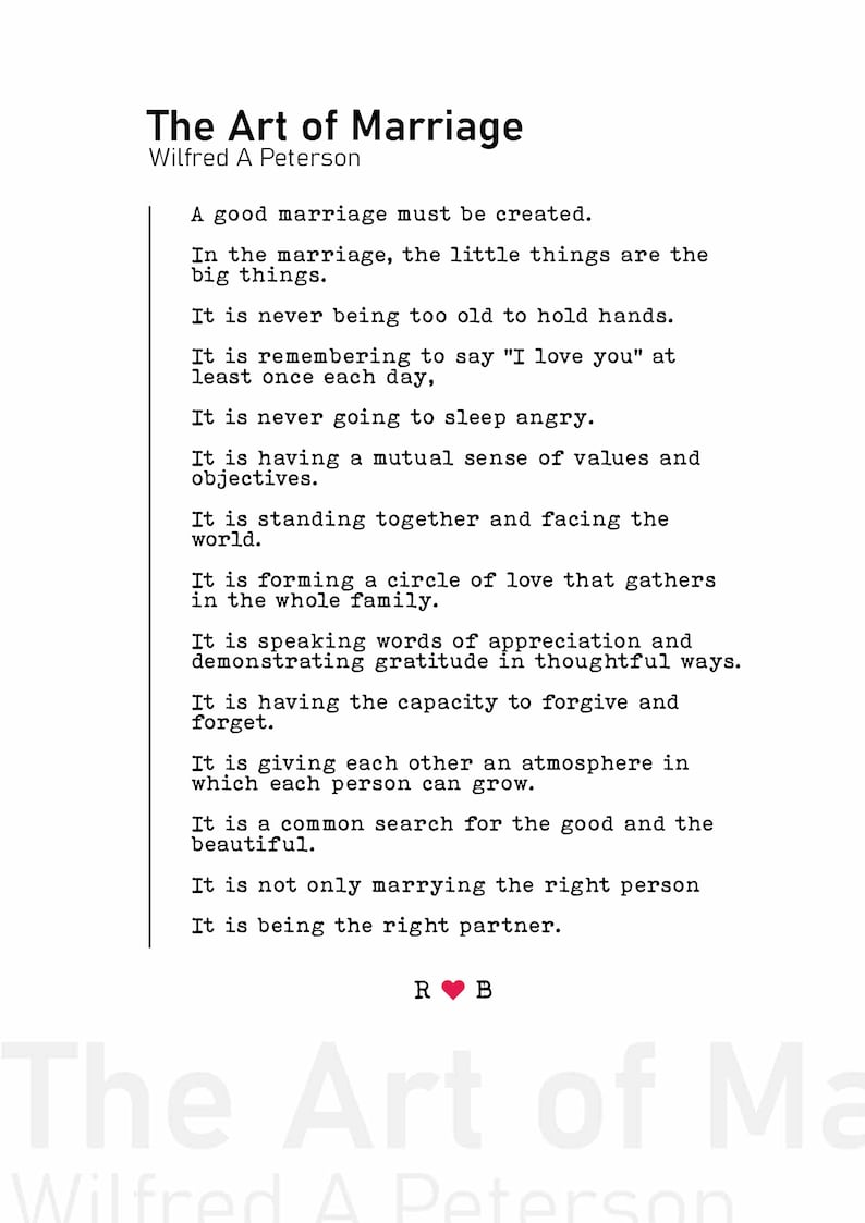 The Art of Marriage - Wilfred A. Peterson - Etsy