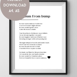 A Present to Mum From Bump - Newborn Baby Gift 1 Gift for New Mums - a ...