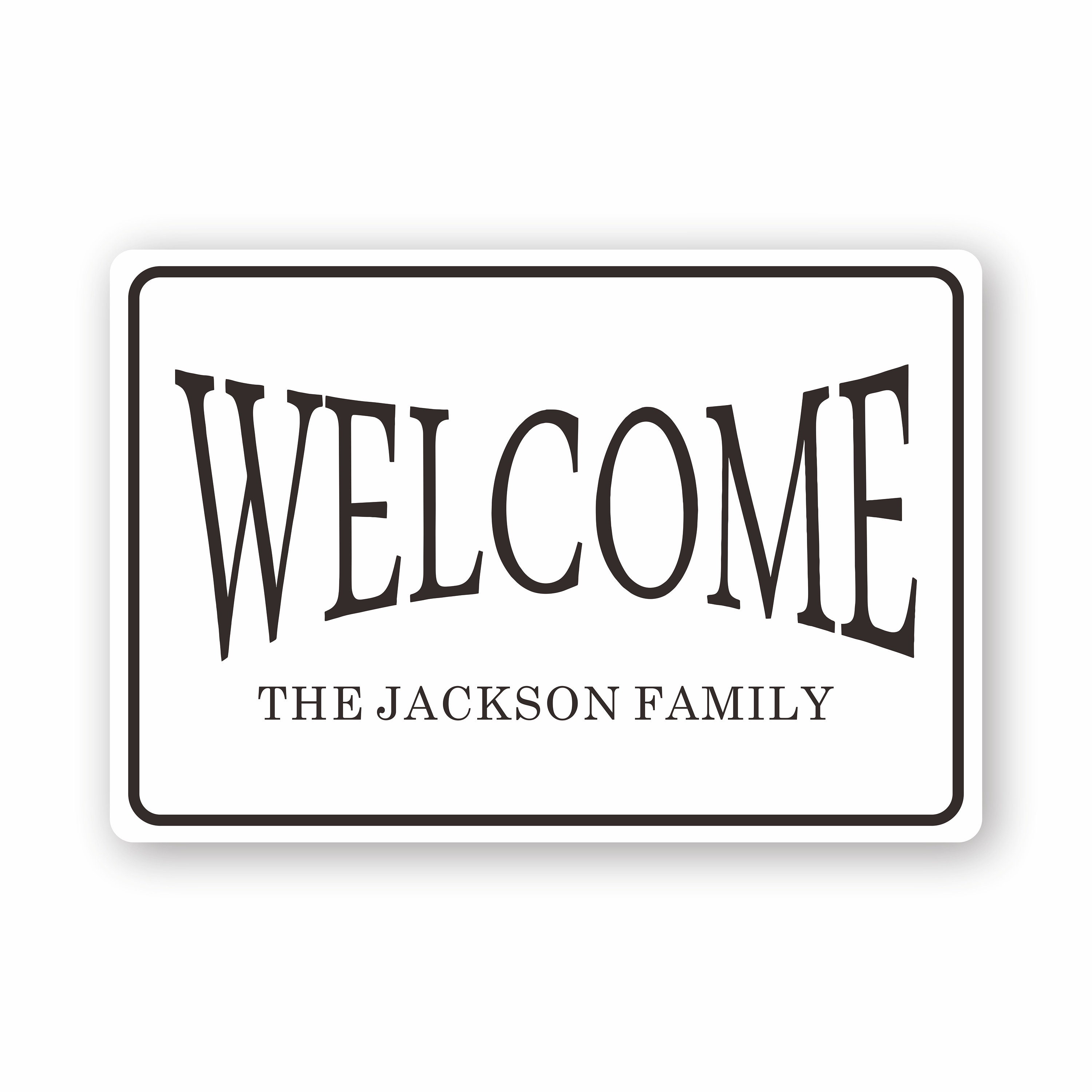 Custom Welcome Sign Welcome With Family Name Sign Front Door | Etsy