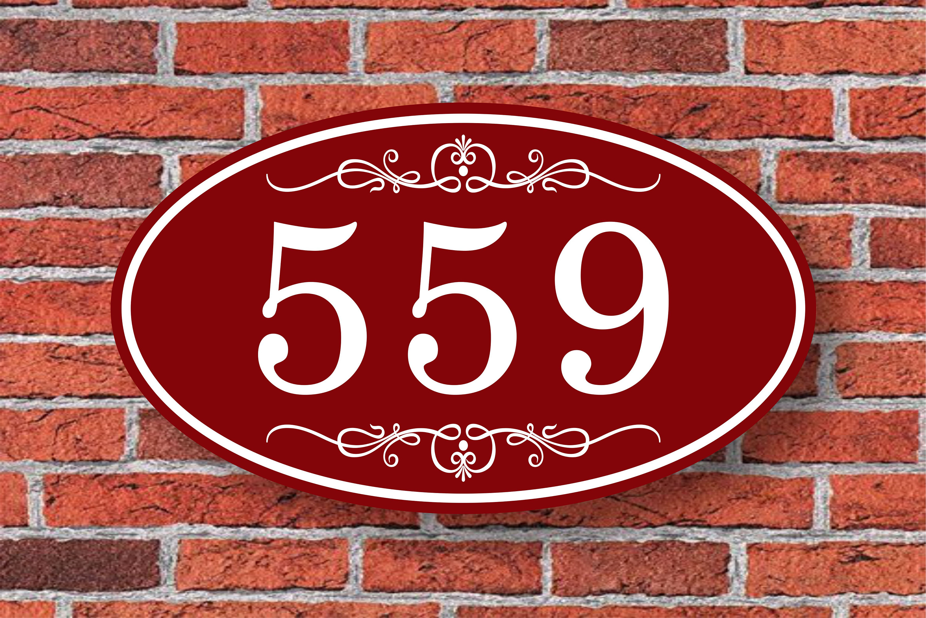 Custom Oval Address Sign Aluminum 12w X 7h - Etsy
