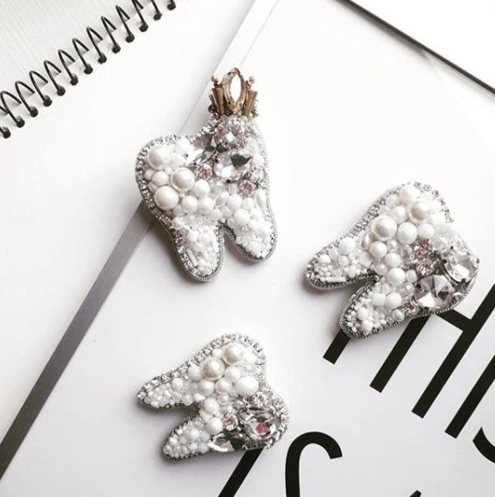 Tooth Brooch Tooth Pin Tooth Jewelry White Tooth Brooch | Etsy