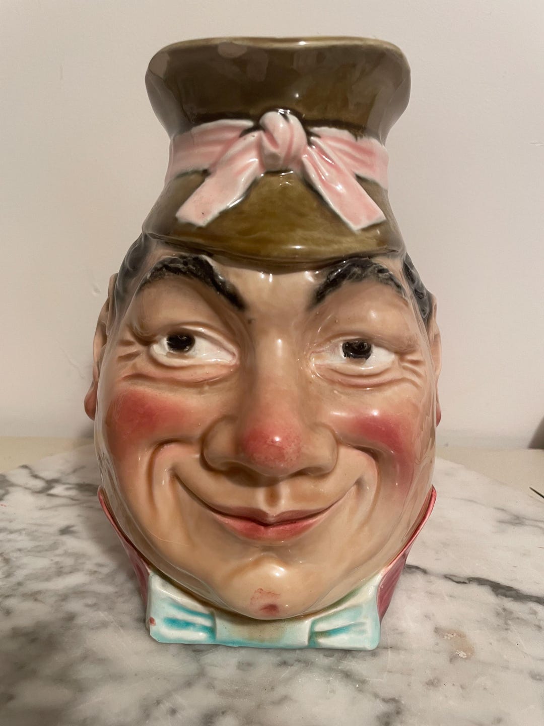 Rare Antique Sarreguemines French Jolly Fellow Character Jug Toby Mug ...