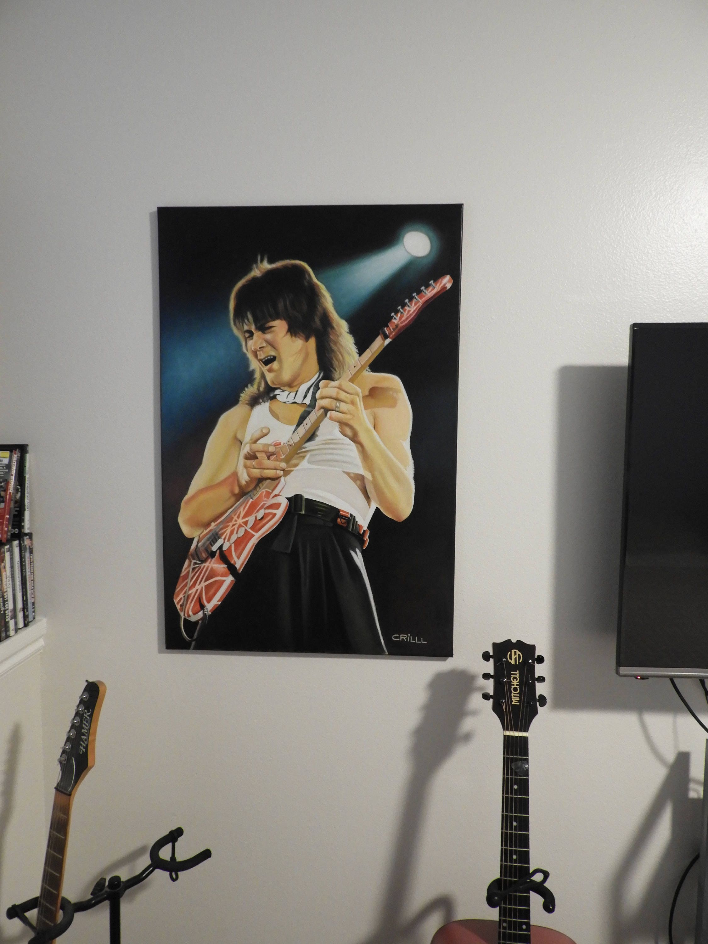 Eddie Van Halen original oil painting | Etsy