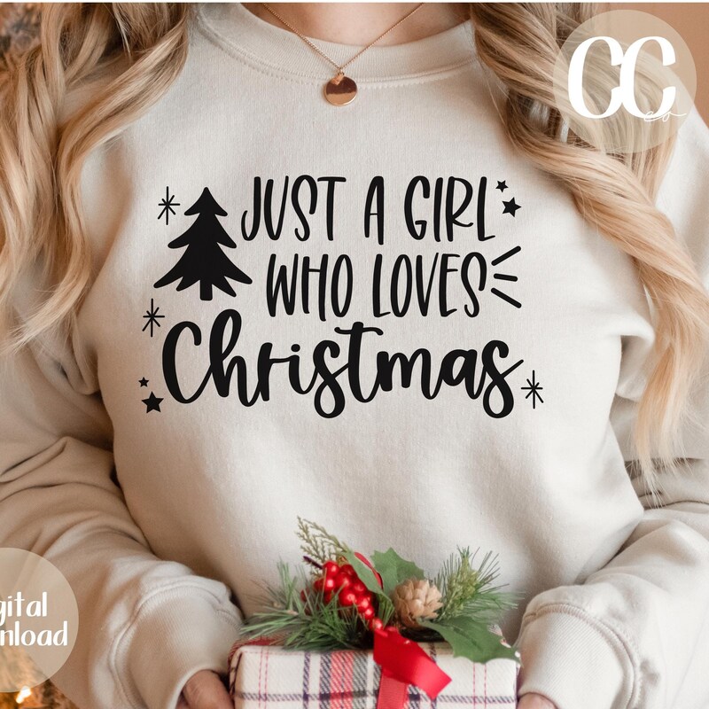Girls Christmas Shirt Svg - Etsy