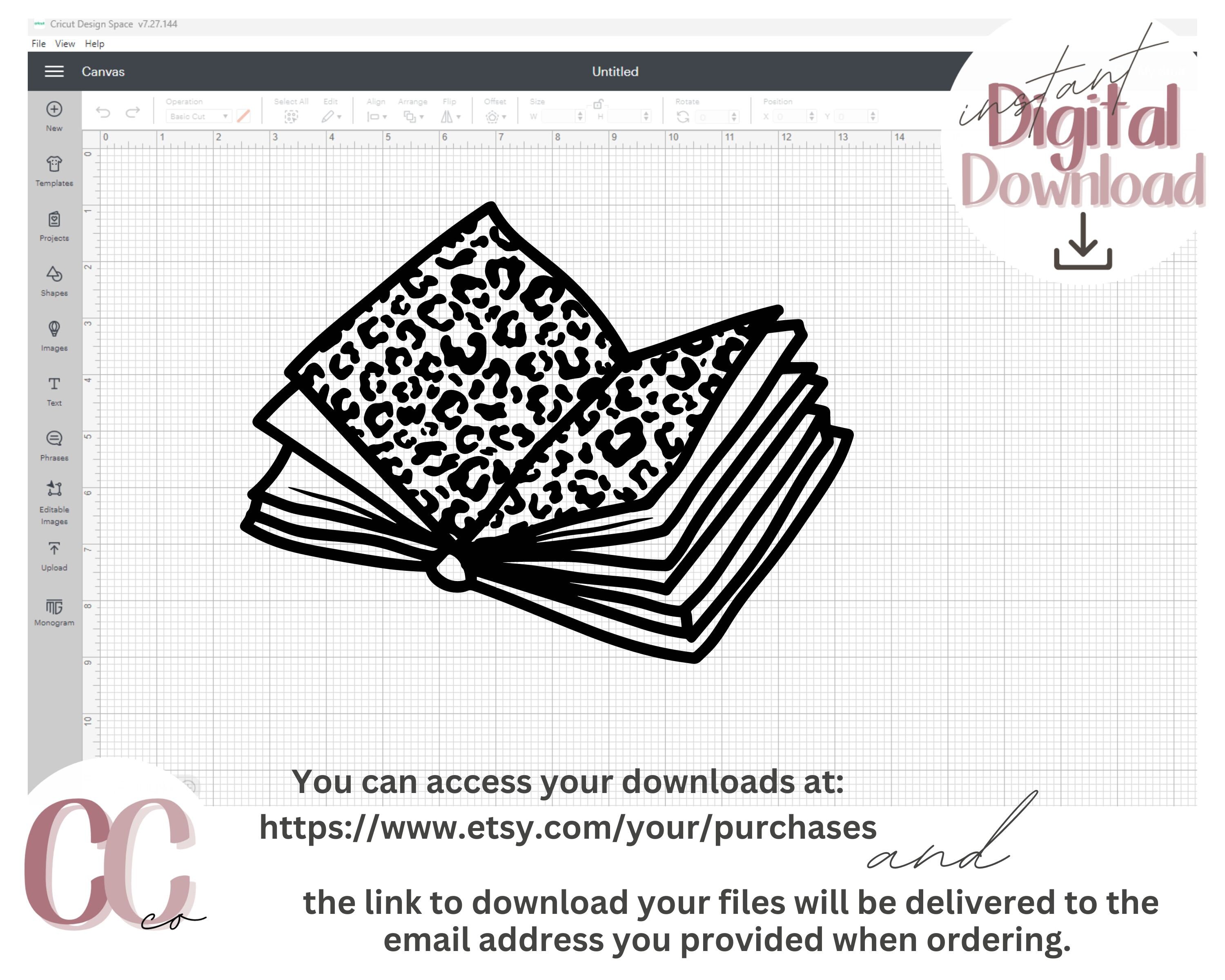 Leopard Print Book SVG Cheetah Print Book Svg, Animal Print Book Lover ...