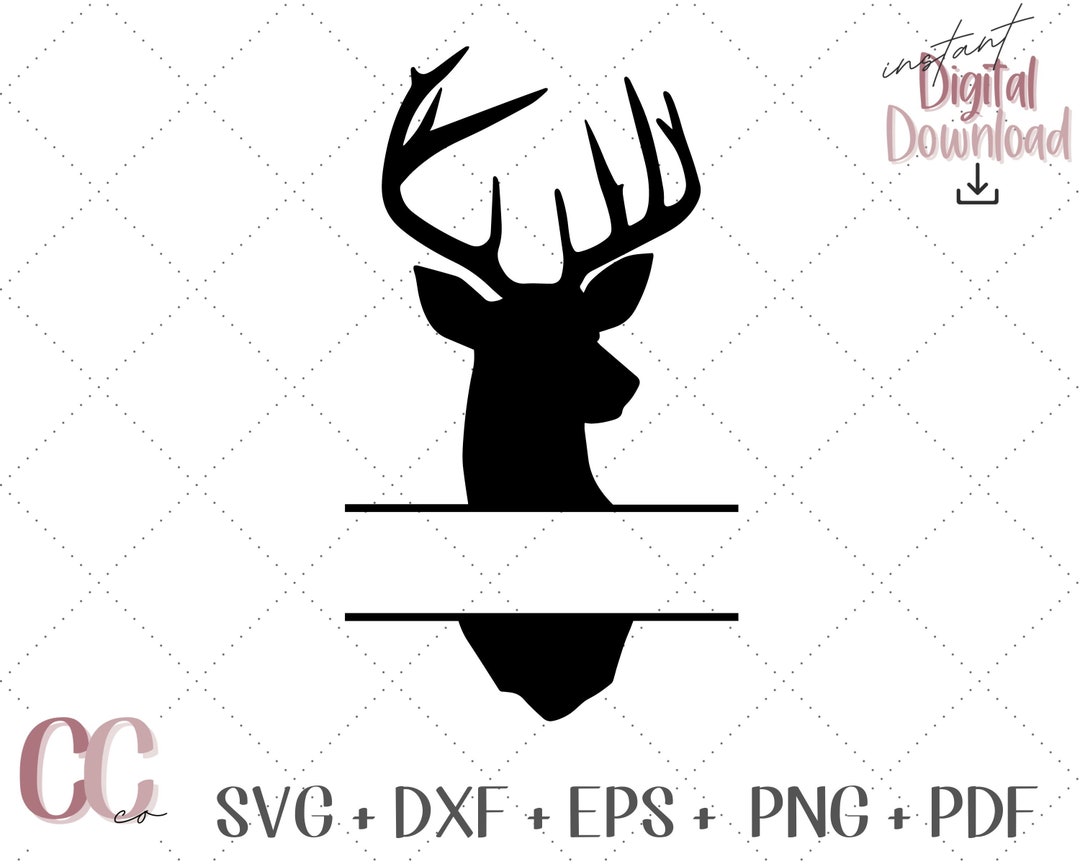 Deer Split Monogram - Instant Digital Download - Personal and ...