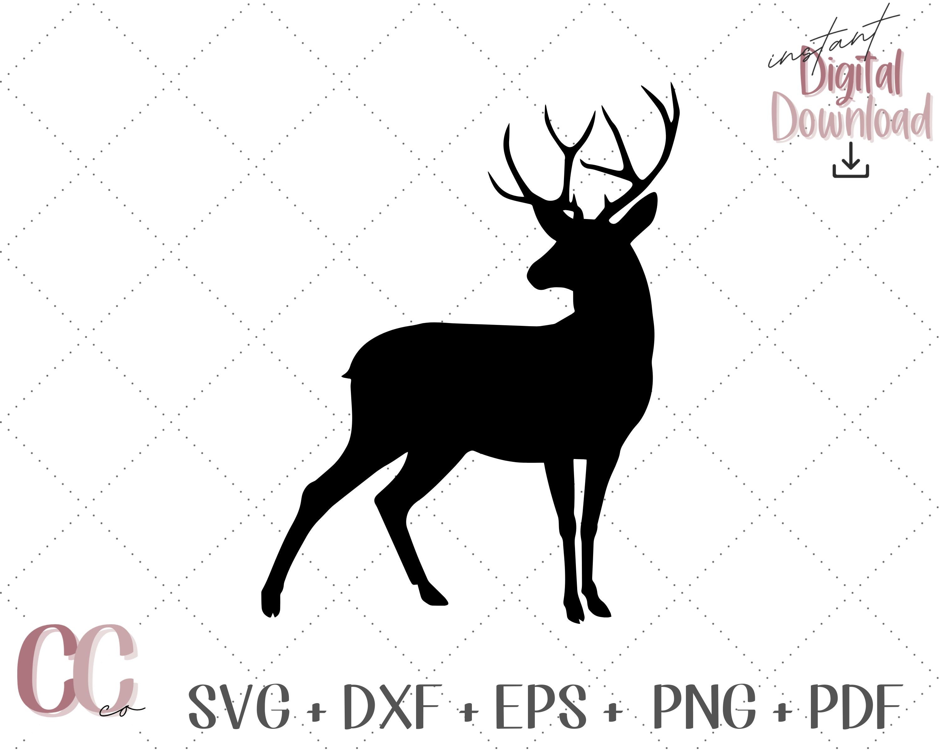 Deer Silhouette - Buck Clipart - Instant Digital Download - Personal ...