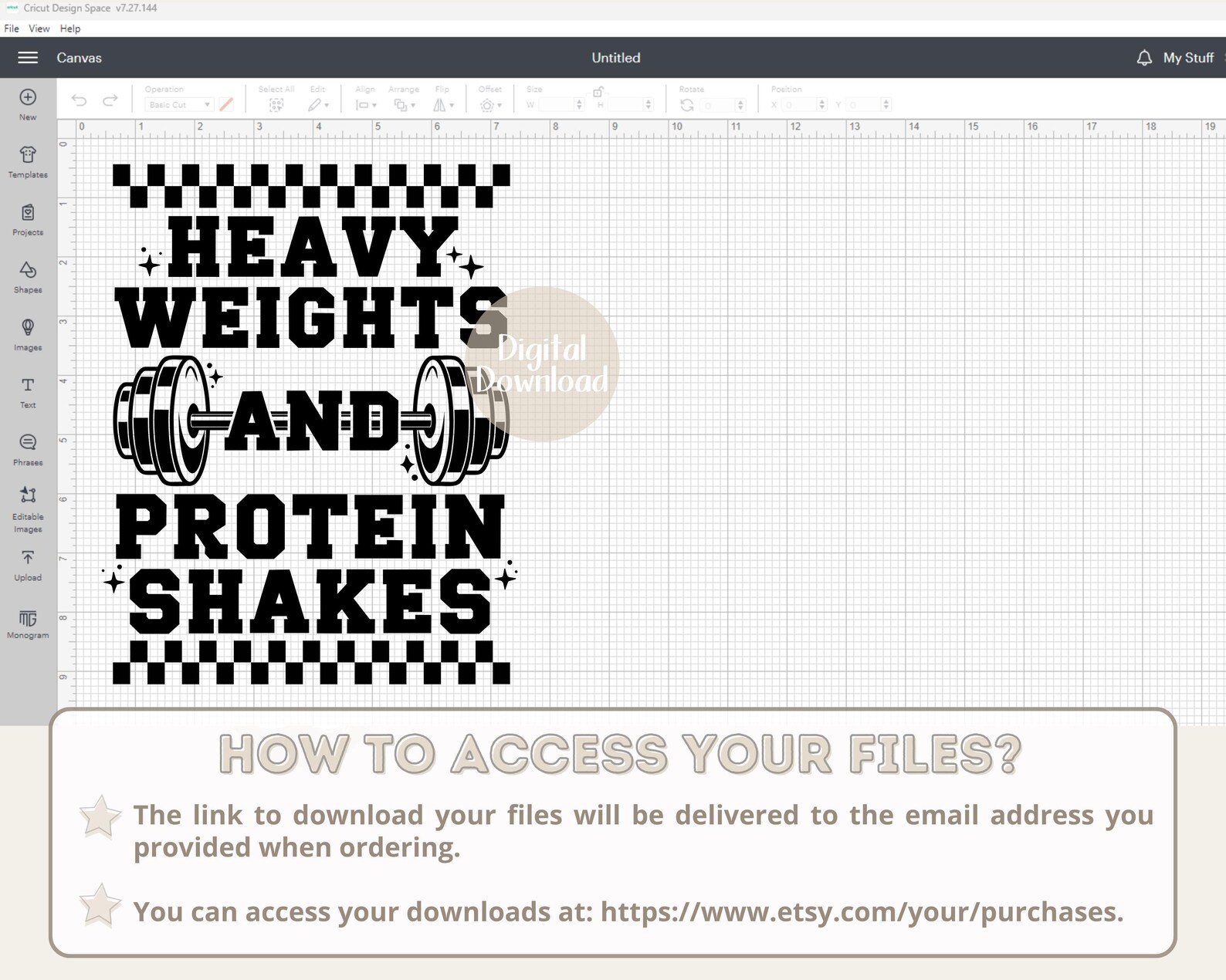 Fitness SVG - Heavy Weights and Protein Shakes Svg, Lifting Svg, New ...