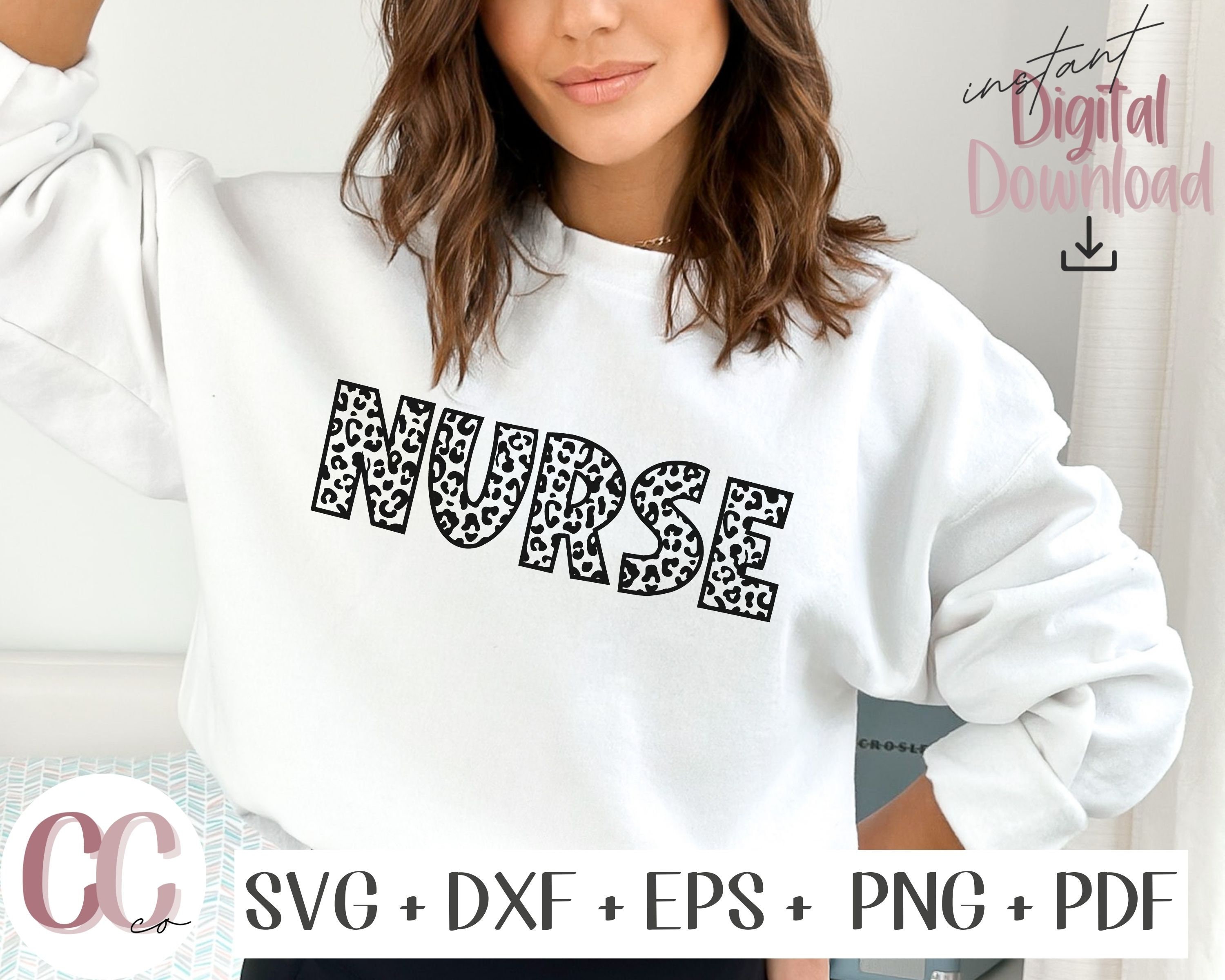 Nurse SVG - Leopard Nurse Svg, Nurse Life, Leopard Print Word Nurse ...