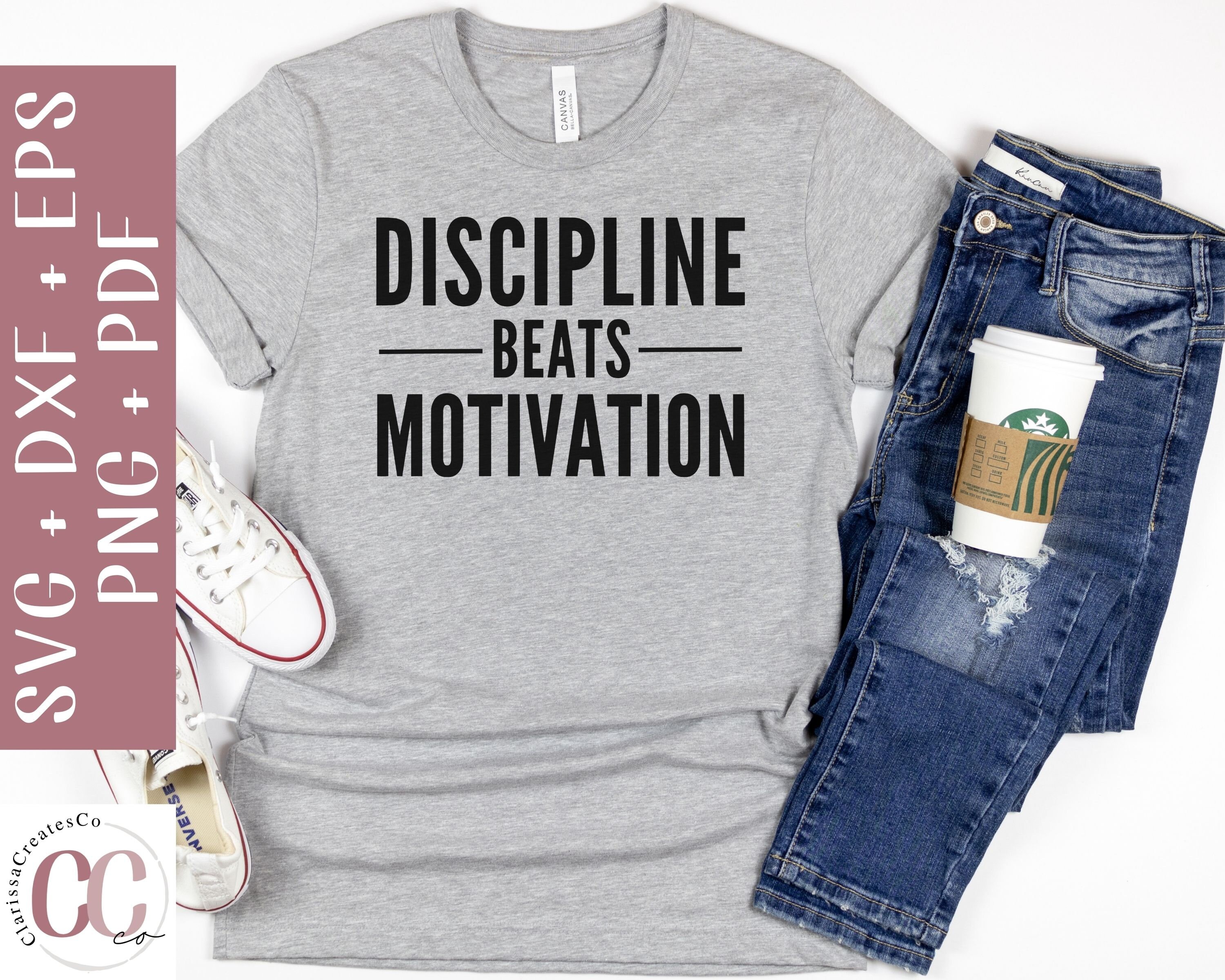 Motivational SVG Discipline Beats Motivation Svg - Etsy