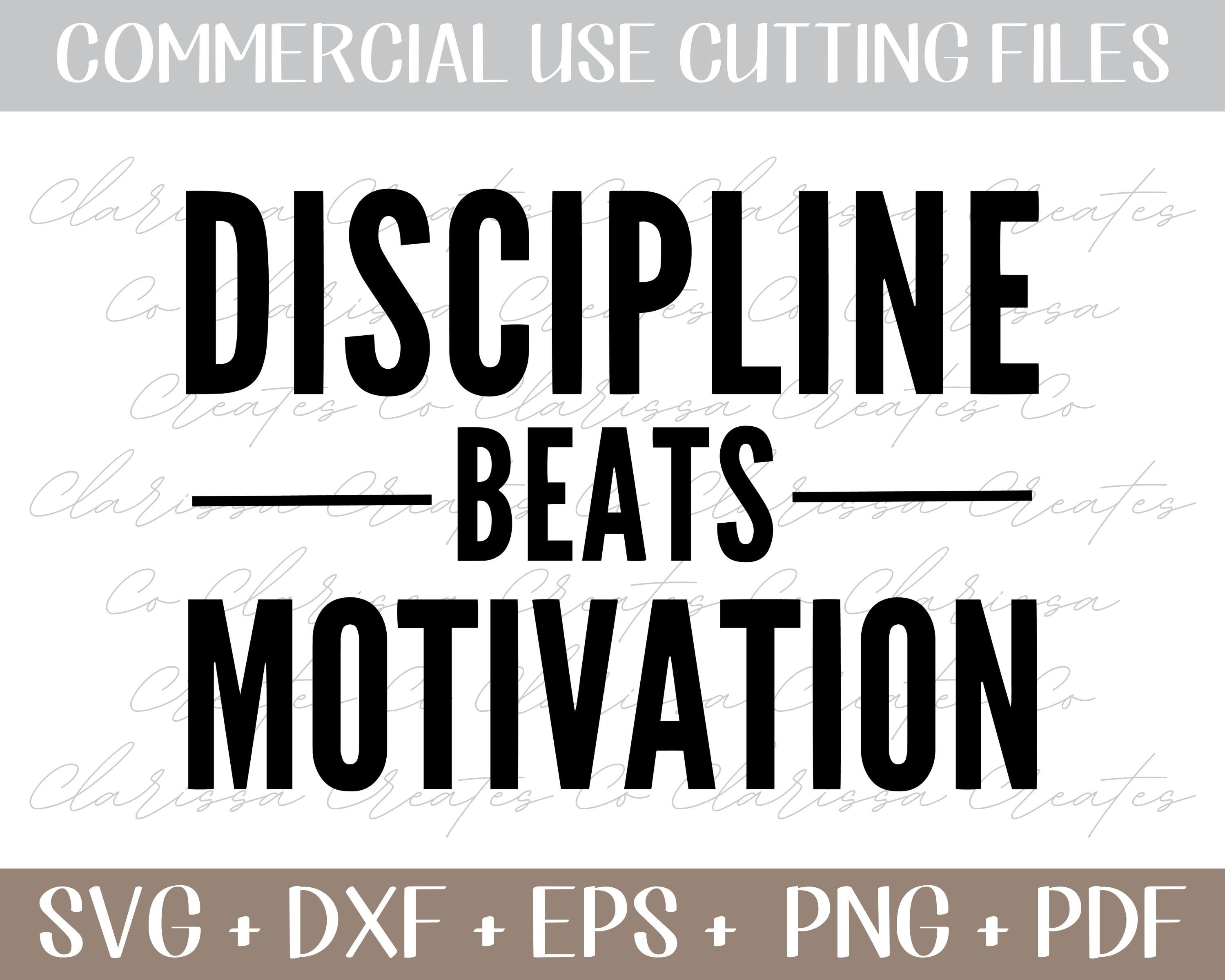 Motivational SVG Discipline Beats Motivation Svg - Etsy