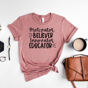 Teacher SVG - Motivator Believer Innovator Educator Svg, Inspirational ...