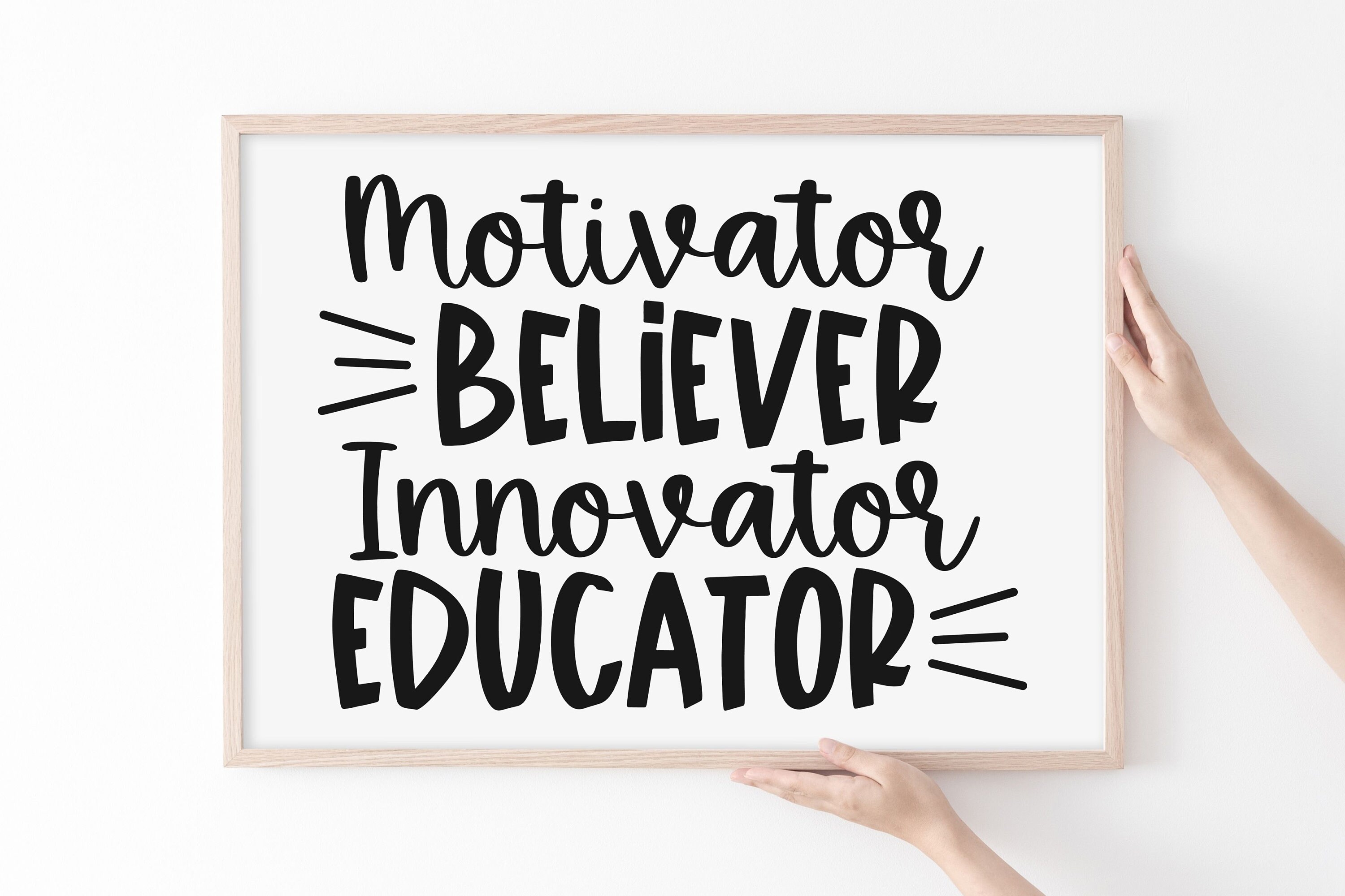 Teacher SVG - Motivator Believer Innovator Educator Svg, Inspirational ...