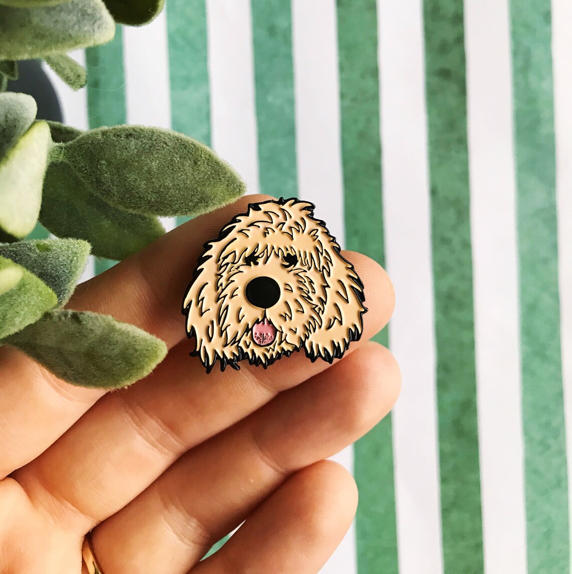 Cream Doodle Dog Soft Enamel Lapel Pin - Etsy