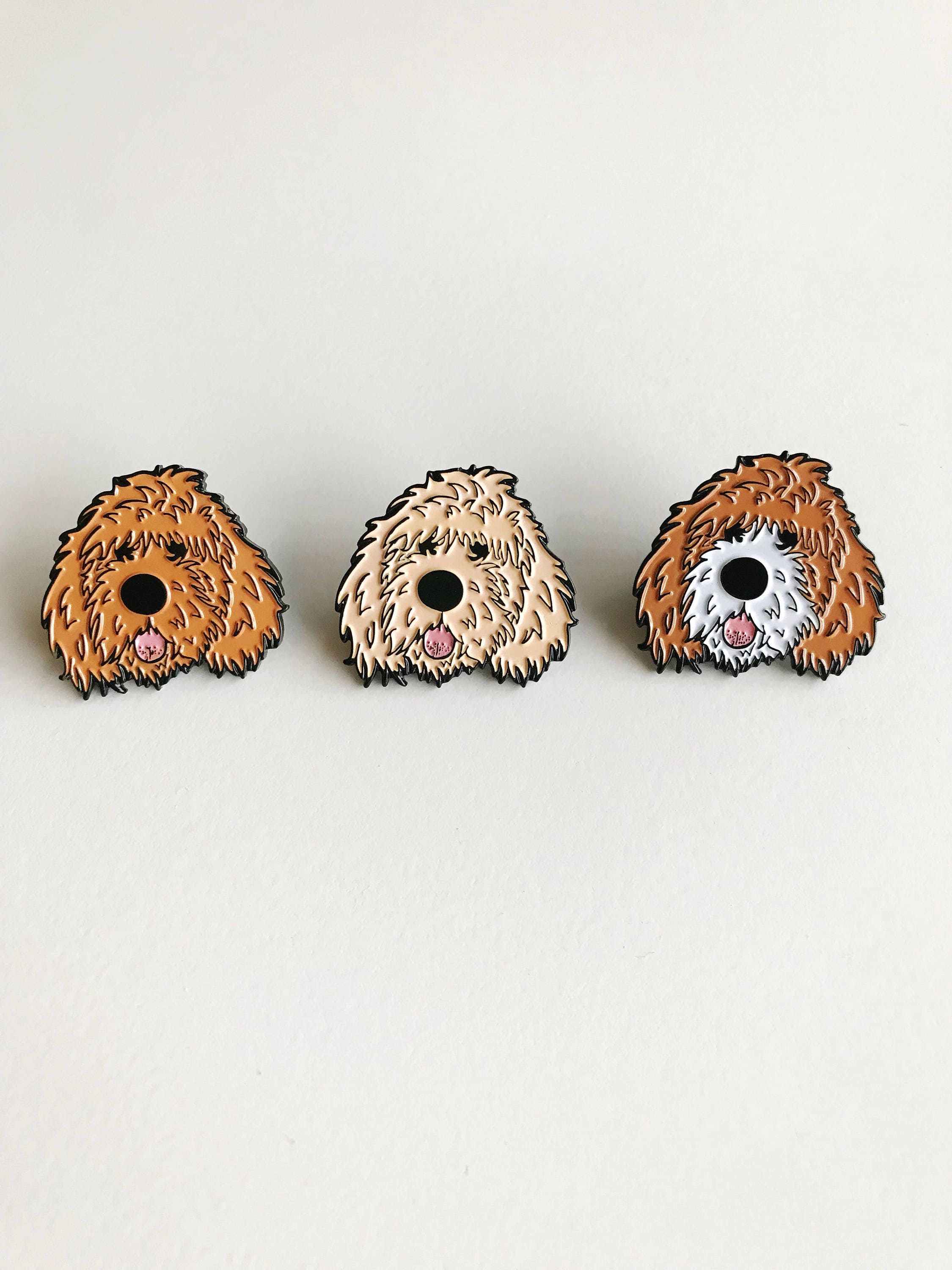 Cream Doodle Dog Soft Enamel Lapel Pin - Etsy
