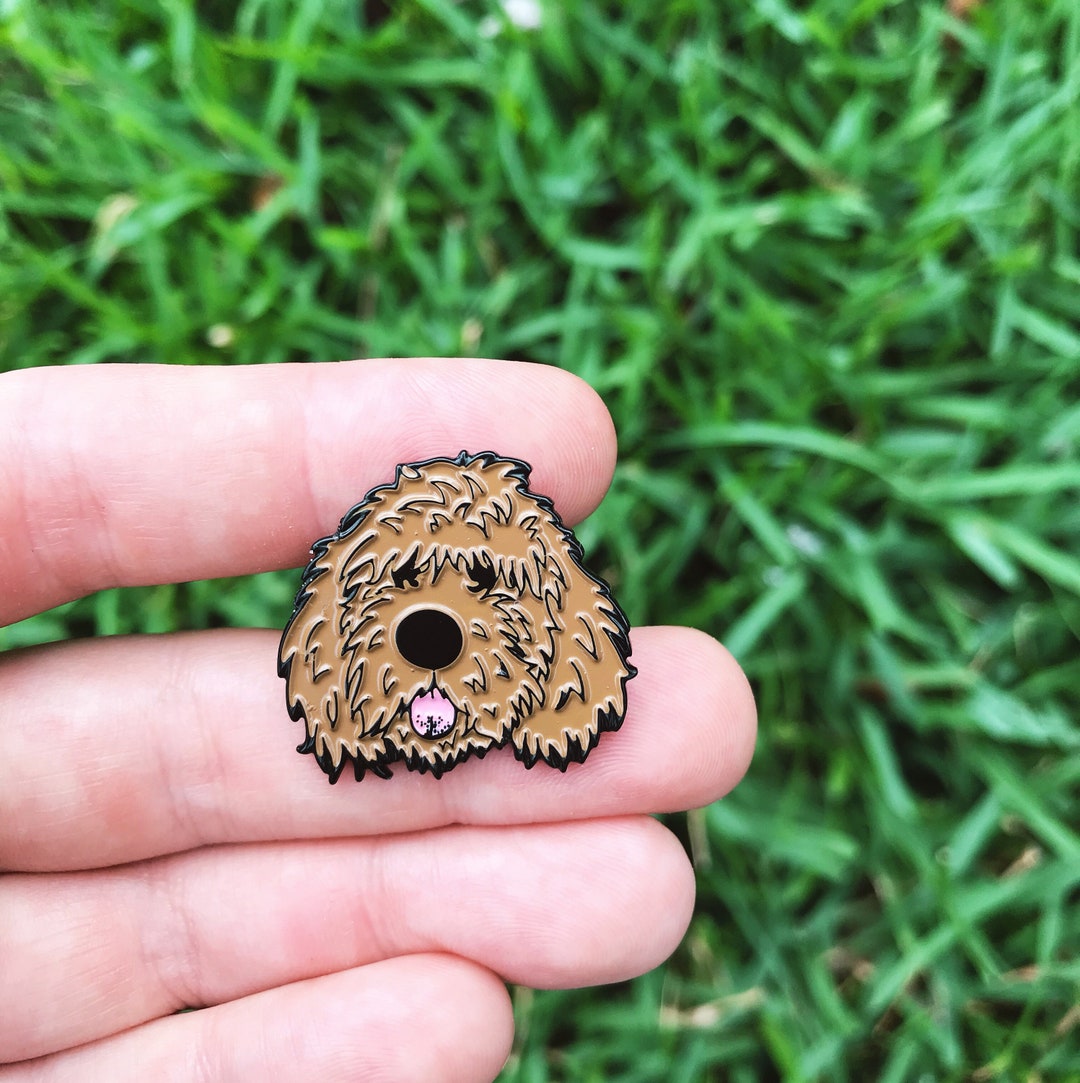 Brown Doodle Dog Soft Enamel Lapel Pin - Etsy
