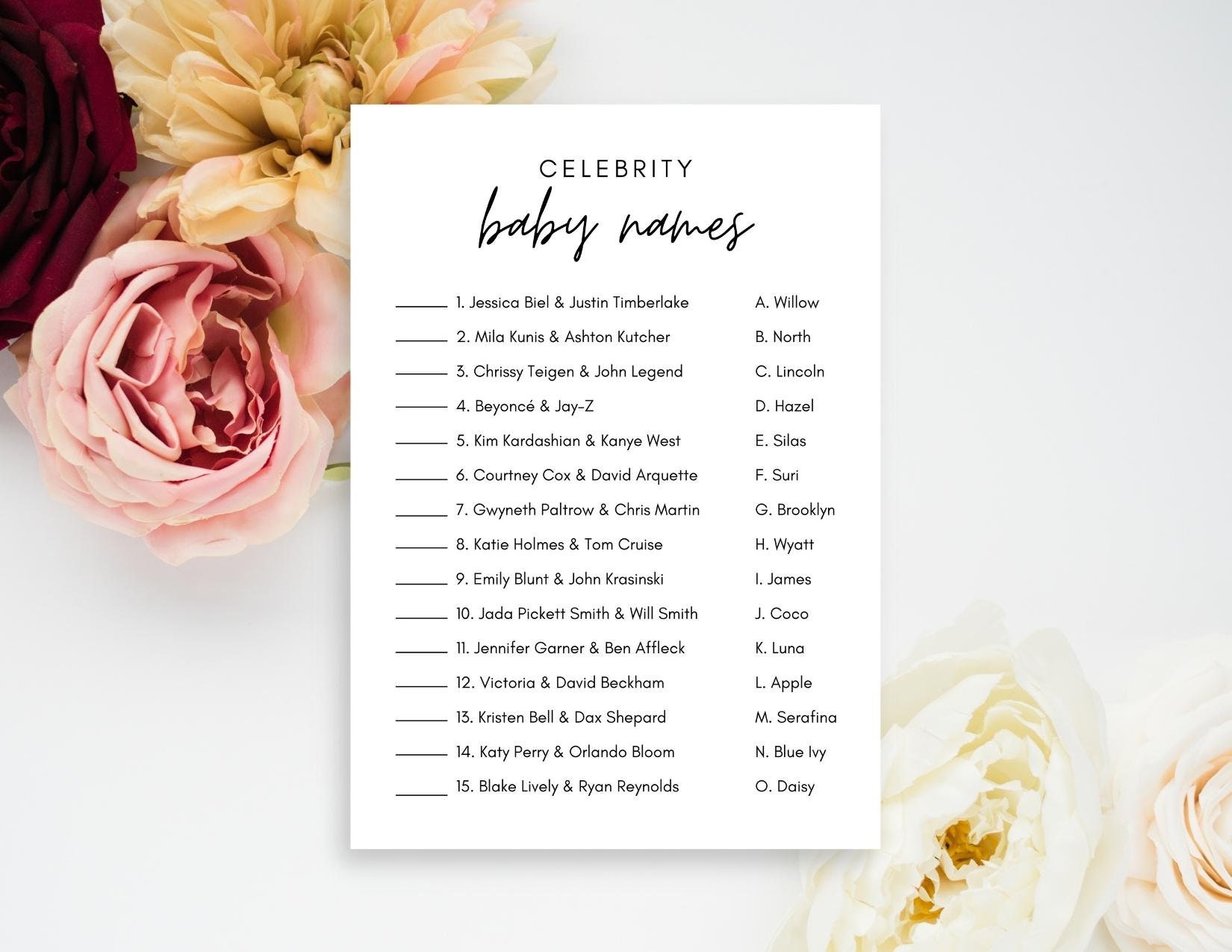 Baby Shower Game Printable | Minimalist Baby Shower Game | Gender ...