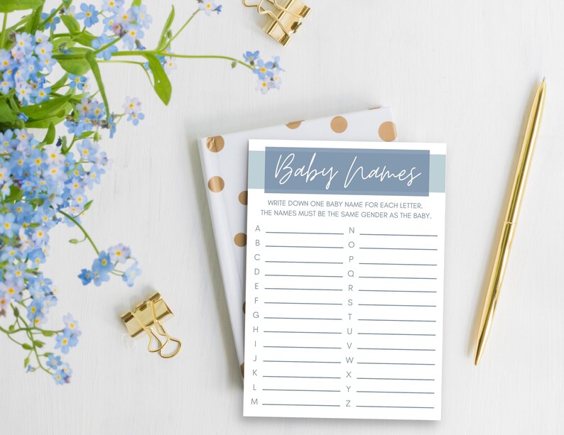 Baby Shower Game | Baby Shower Game Printable | Boy Baby Shower Game ...
