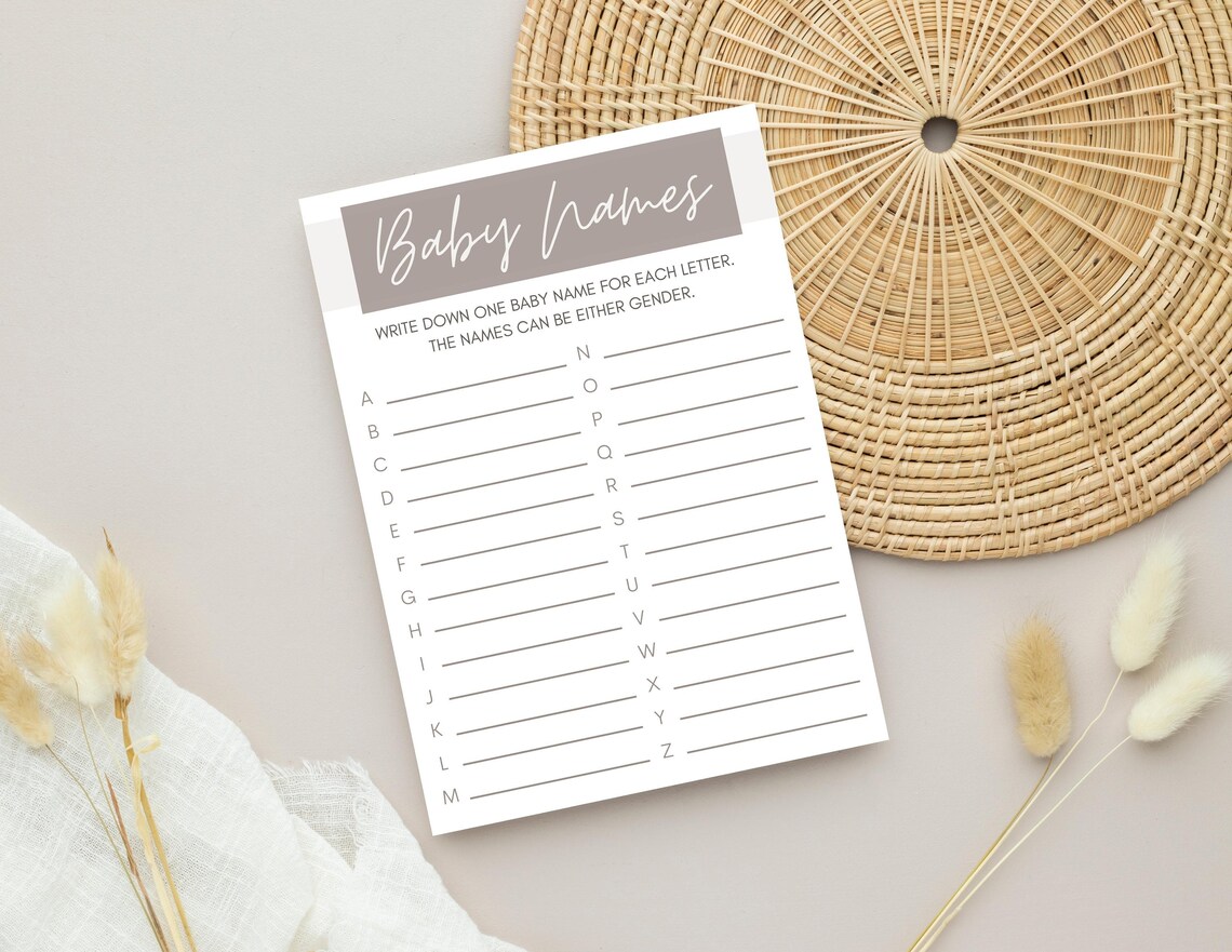 Baby Shower Game Baby Shower Game Printable Gender Neutral Baby Shower ...