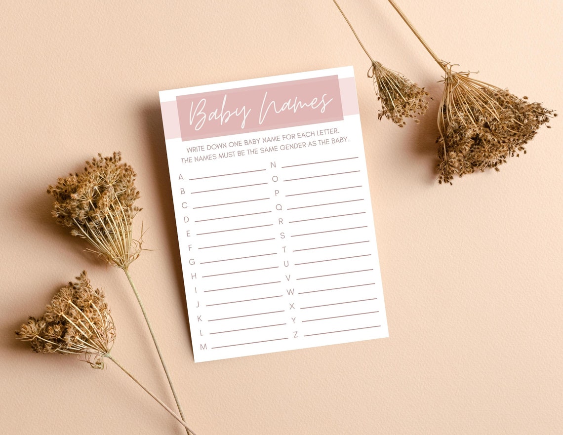 Baby Shower Game Baby Shower Game Printable Girl Baby Shower Game Girl ...