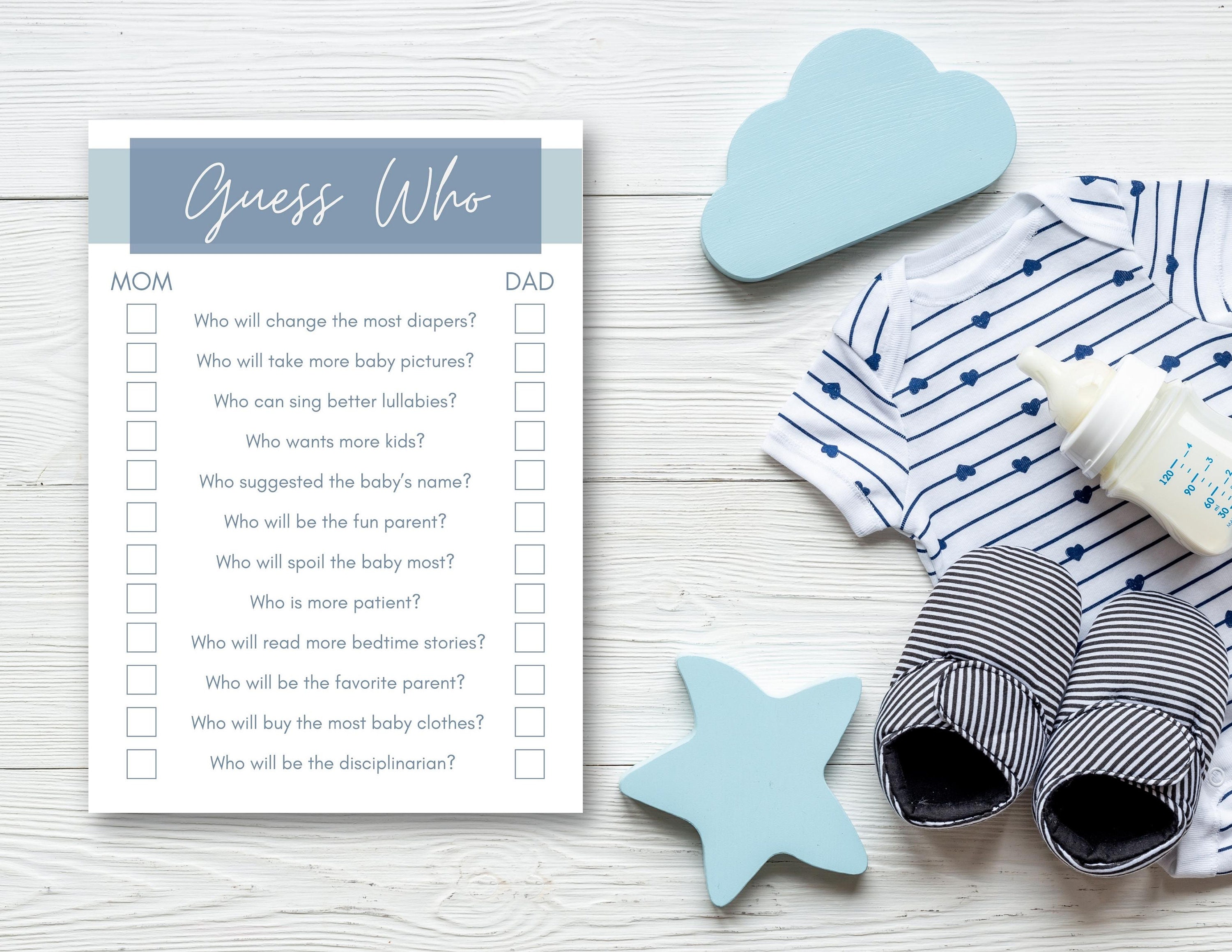 Baby Shower Game Baby Shower Game Printable Boy Baby - Etsy