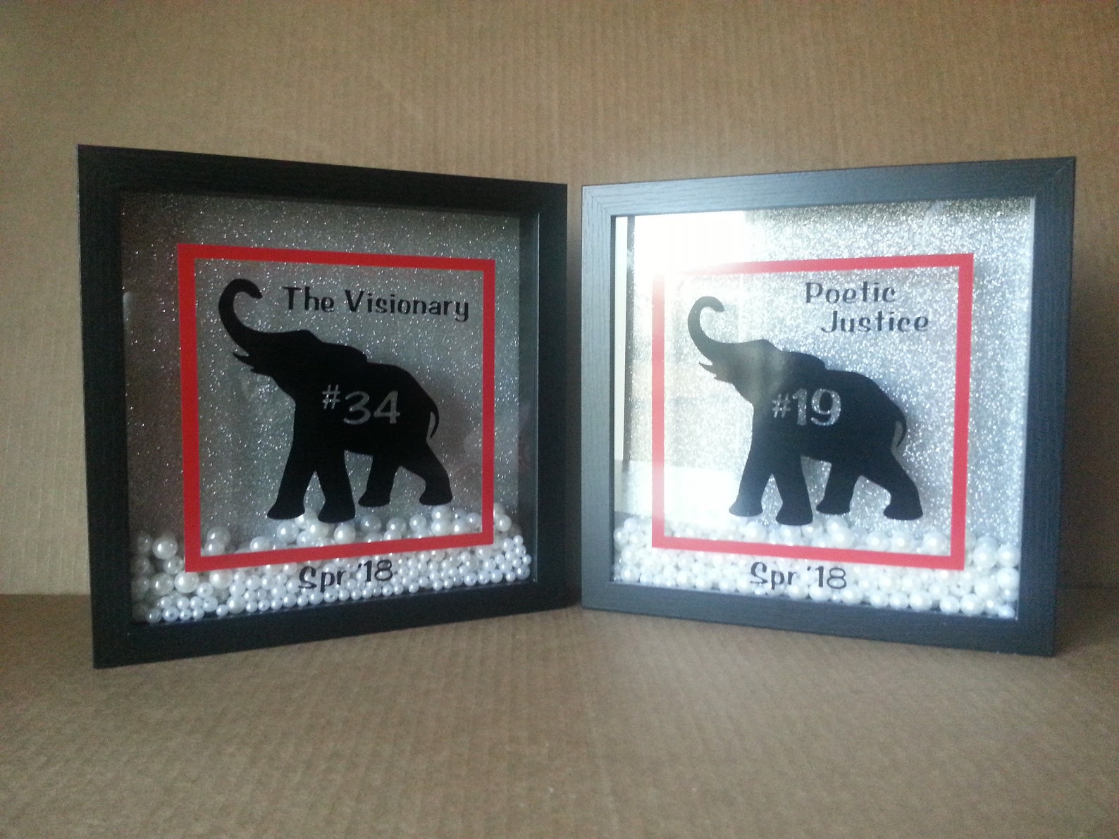 Personalized Elephant Shadow Box - Etsy