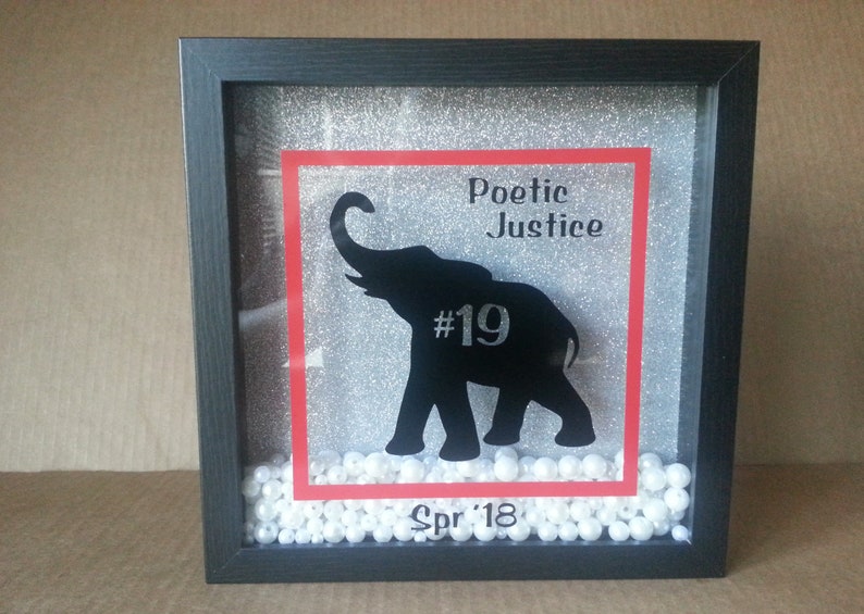 Personalized Elephant Shadow Box - Etsy