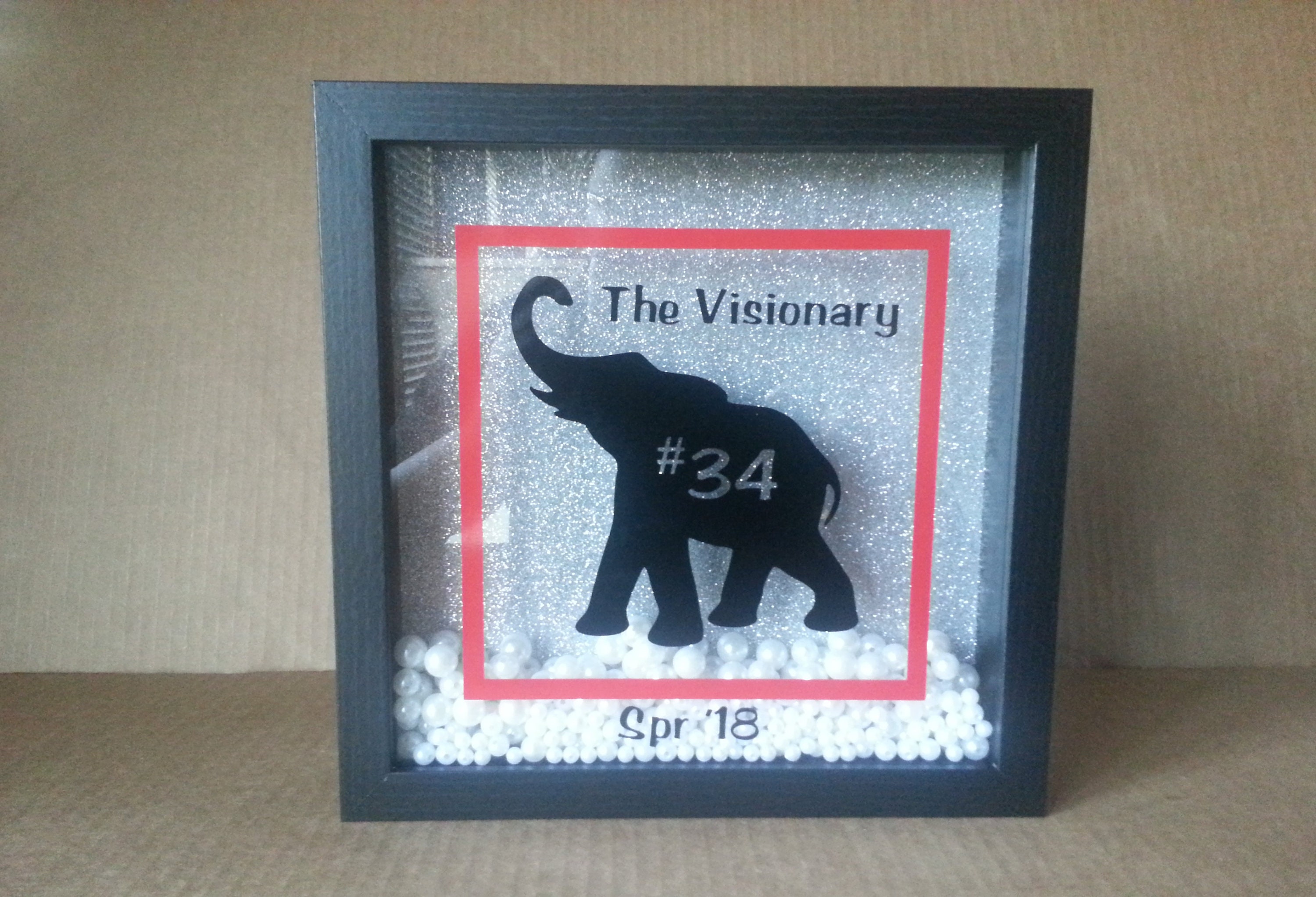 Personalized Elephant Shadow Box - Etsy