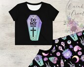 Do Not Disturb Pastel Goth Coffin All-over Print Crop Top - Etsy