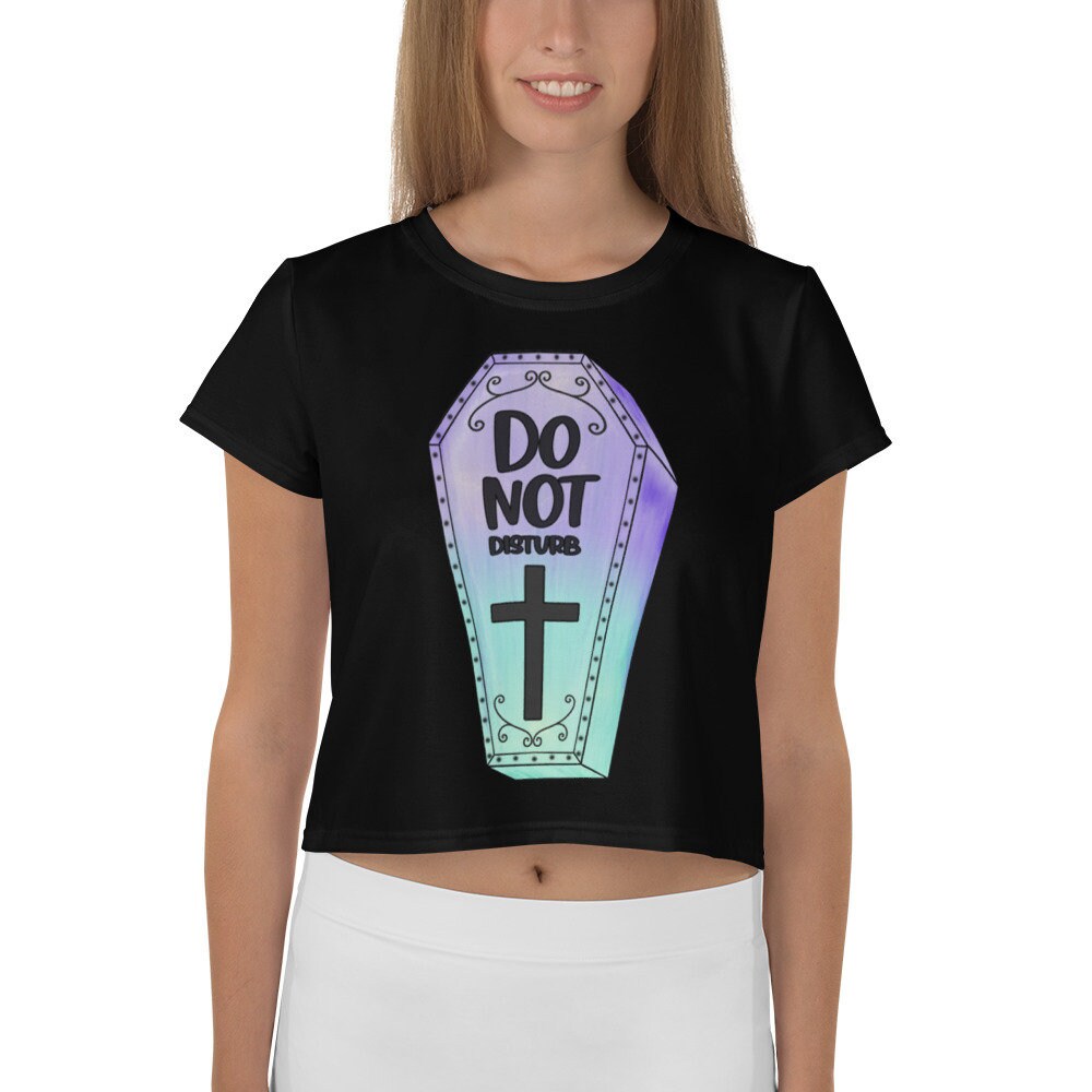 Do Not Disturb Pastel Goth Coffin All-over Print Crop Top - Etsy