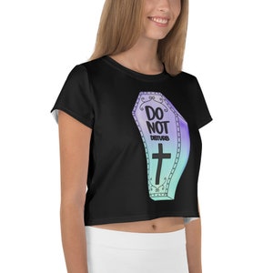 Do Not Disturb Pastel Goth Coffin All-over Print Crop Top - Etsy