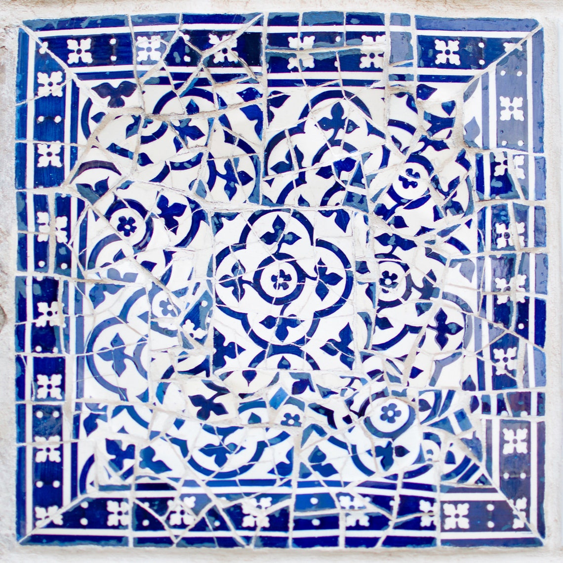 Barcelona Print Mosaic Barcelona Print Travel Photography - Etsy