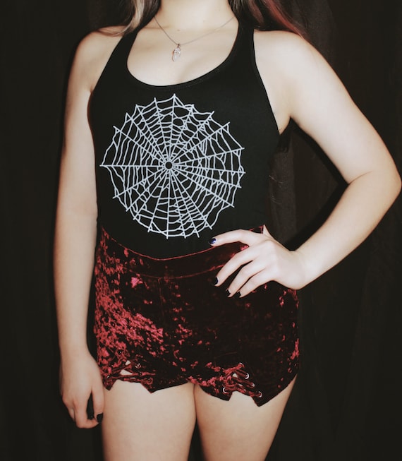 Spider Web Tank Spider Web Shirt Spider Shirt Halloween | Etsy