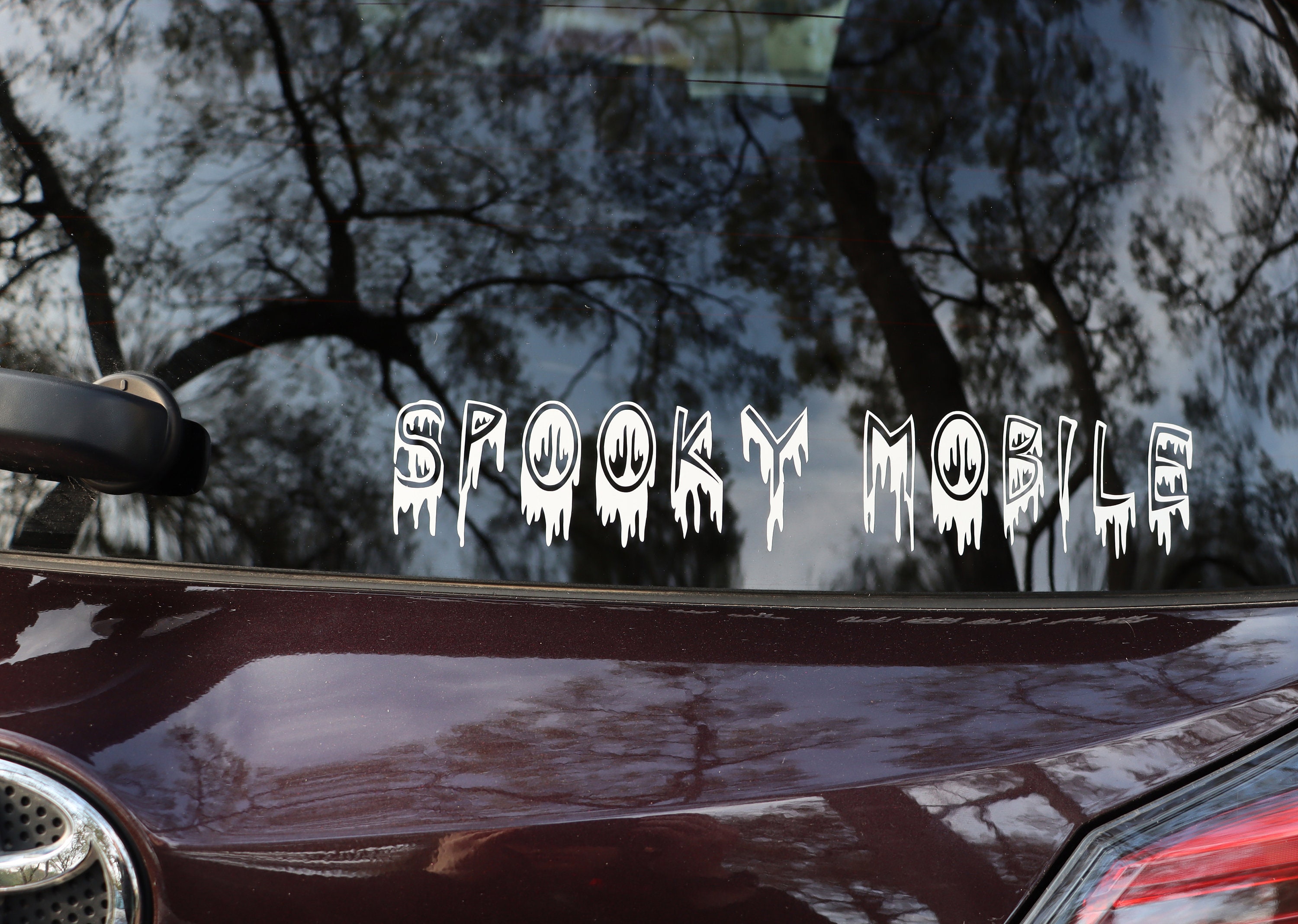 Spooky Mobile, Car Decal, Bumper Sticker, Spooky, Alternative Car Decal ...