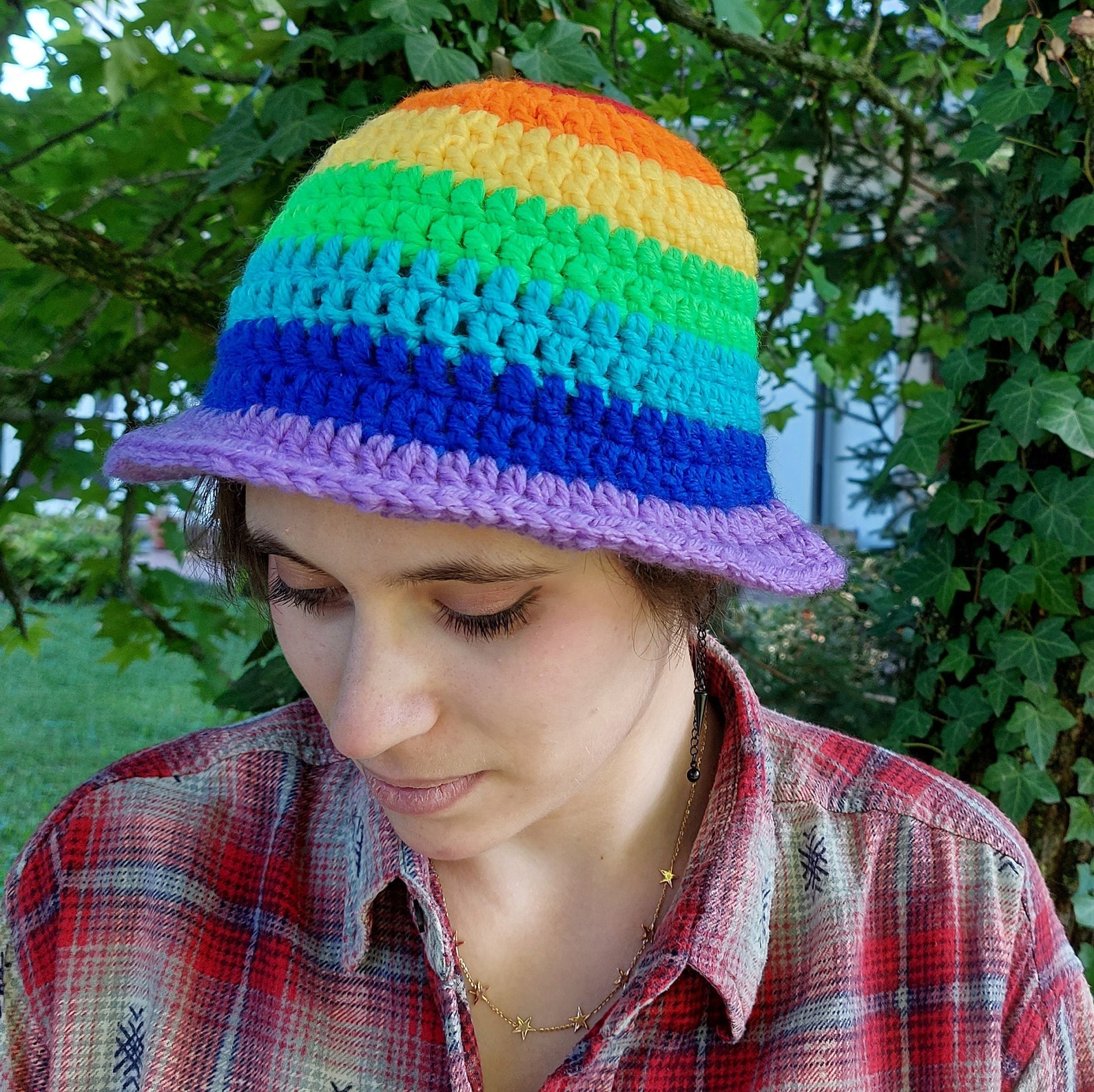 Rainbow Bucket Hat Crochet Pattern, LGBTQ Bucket Hat - Etsy