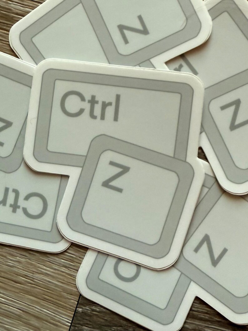 Ctrl+z Sticker, Undo Button for Artists and Graphic Designers, 3" Funny ...