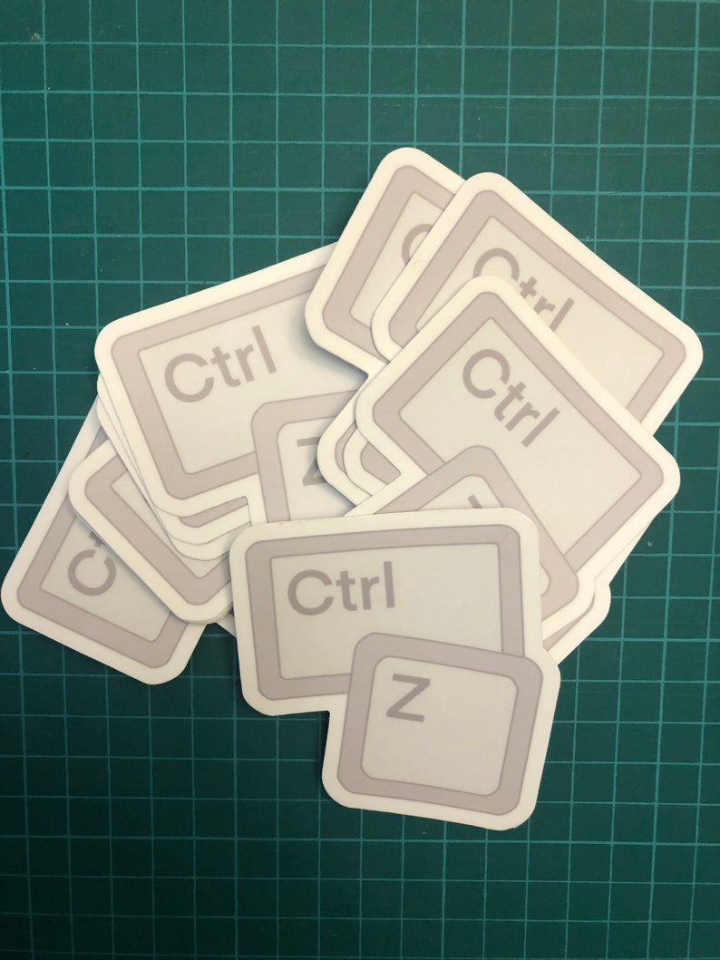 Ctrl+z Sticker, Undo Button for Artists and Graphic Designers, 3" Funny ...