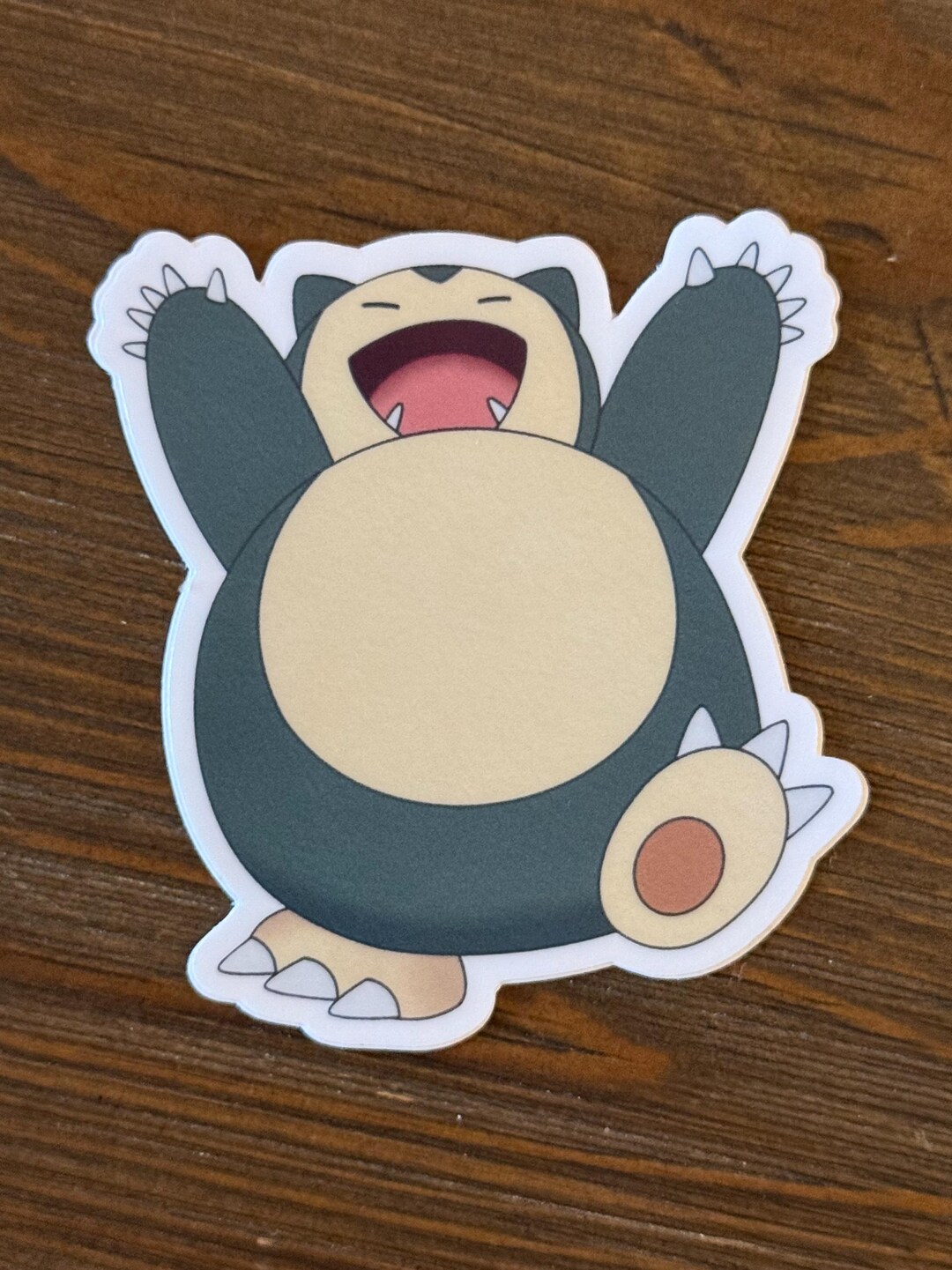 Snorlax Sticker, Pokémon Art, Cute and Cozy Decal, Digital Drawing ...