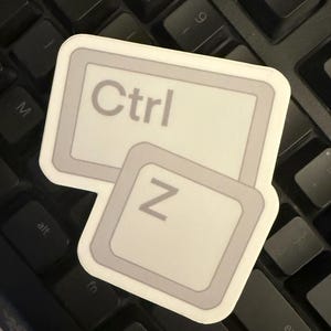 Ctrl+z Sticker, Undo Button for Artists and Graphic Designers, 3" Funny ...