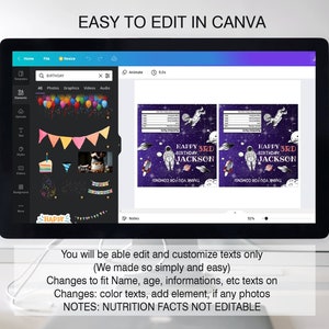 Outer Space Birthday Candy Bar Labels, Chocolate Bar Wrappers ...