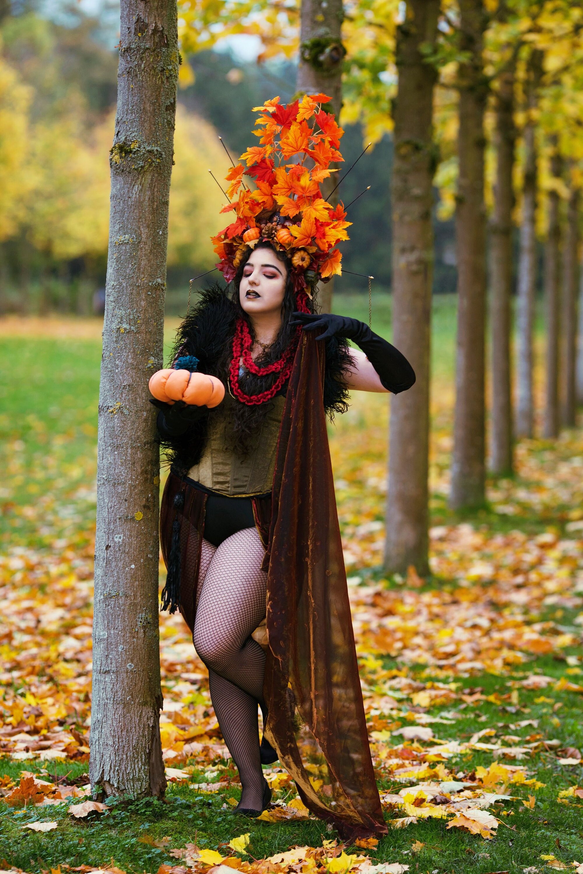 Orange Pumpkin Hill Headdress With Sunstone - Etsy