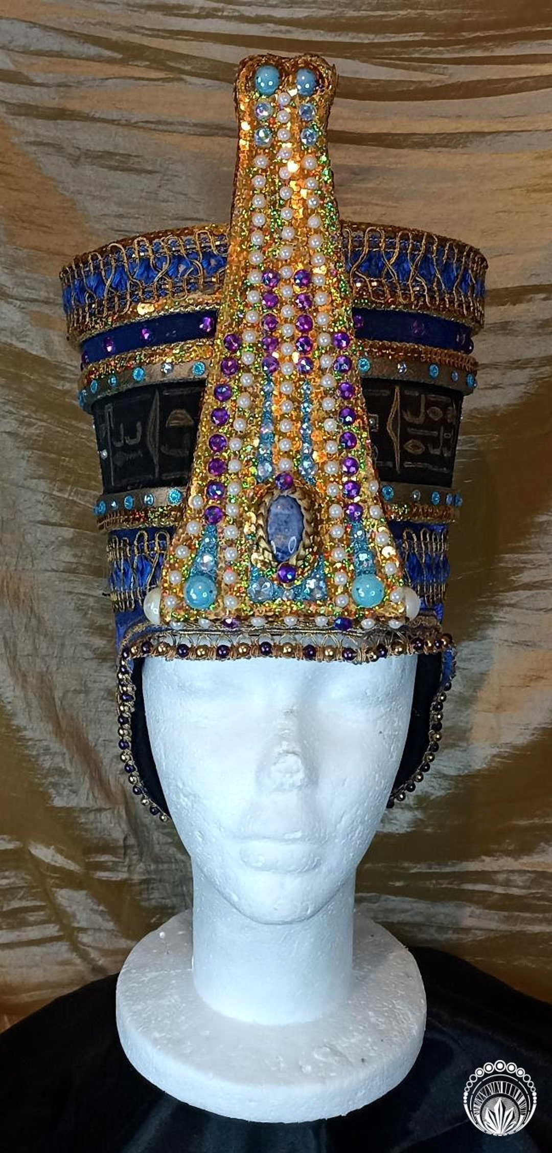 Egyptian Headdress HOTEP Set With sodalite - Etsy